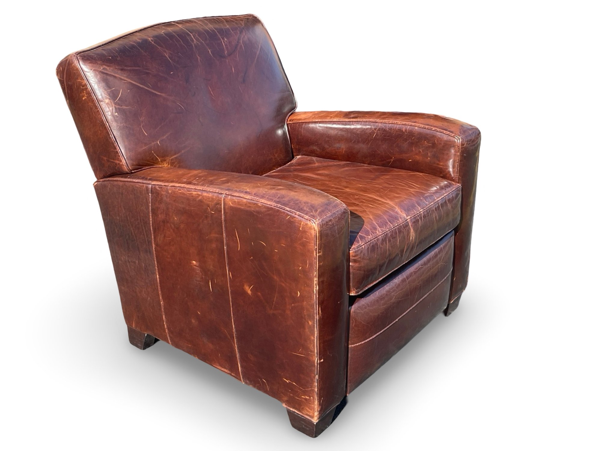 Mitchell Gold Bob Williams Distressed Leather Recliner #153944 ...
