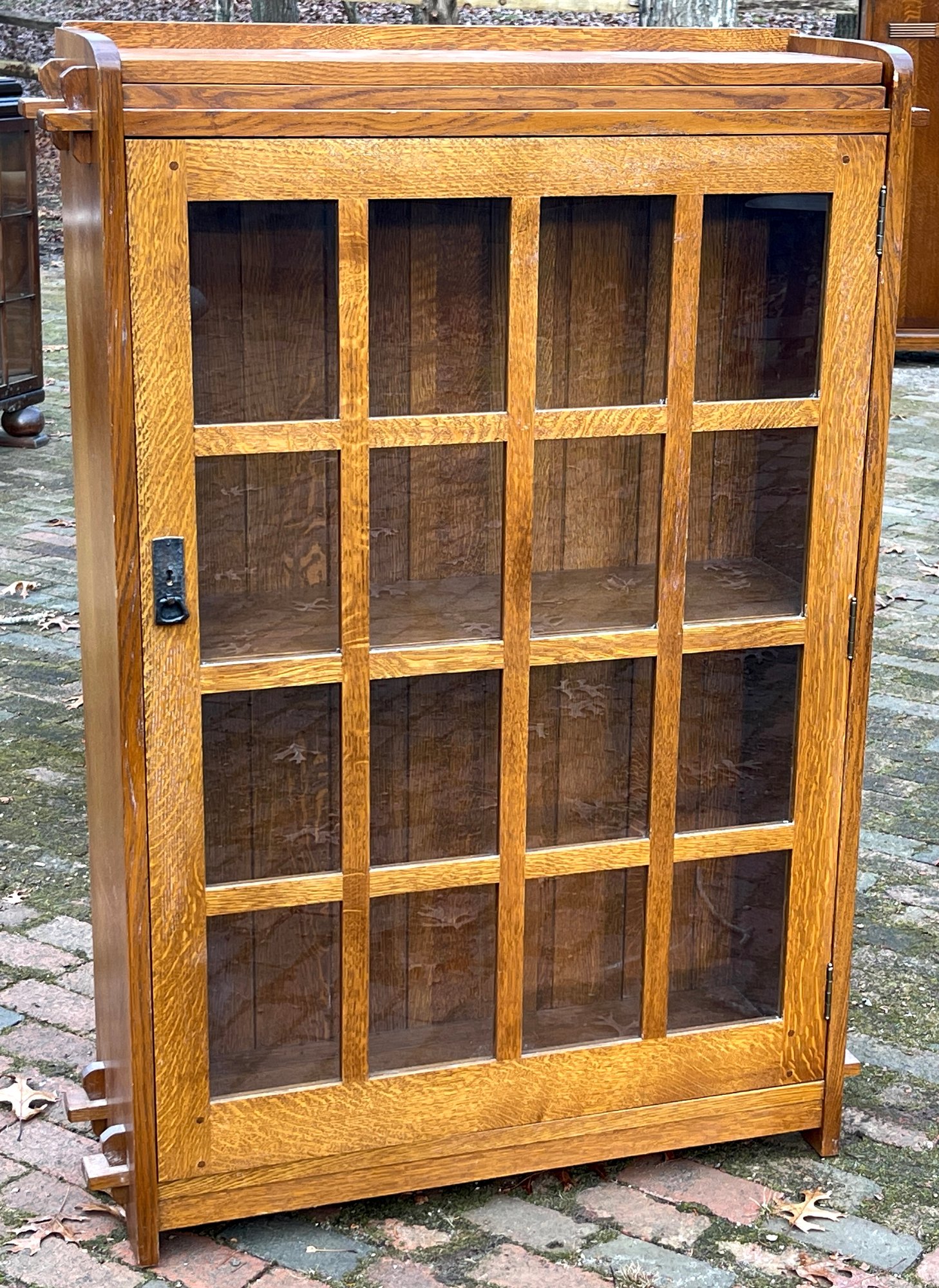 L & JG Stickley Antique Mission Solid Oak Sixteen-Panel Single-Door ...