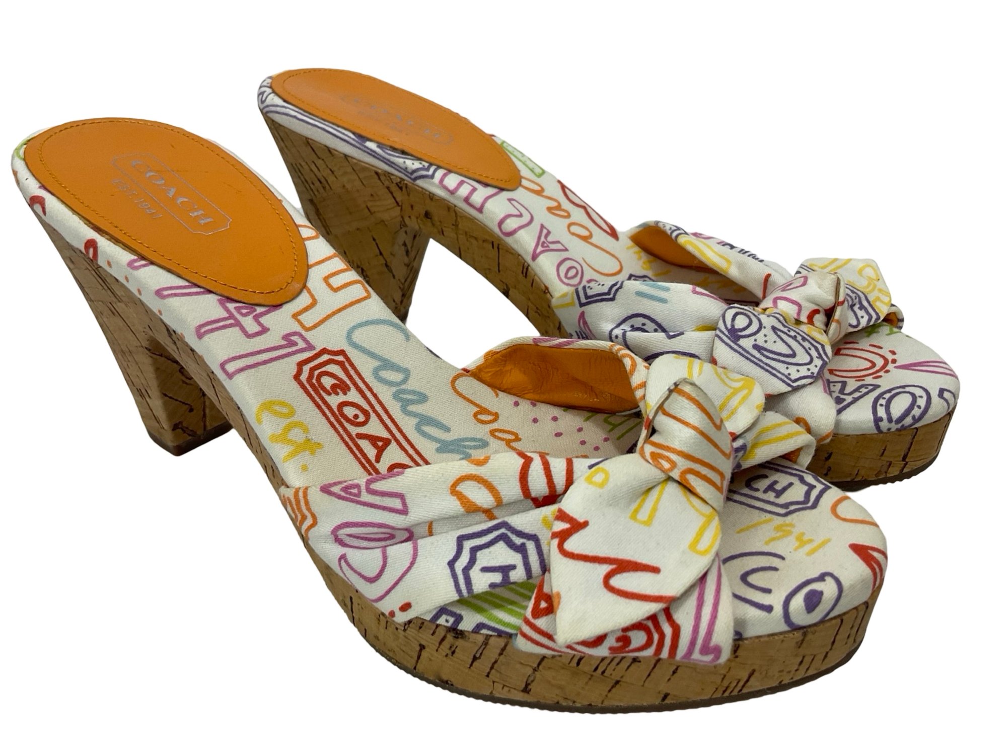 Coach Karen Poppy Pop Graffiti Heel Sandals Size 6 #145964 ...