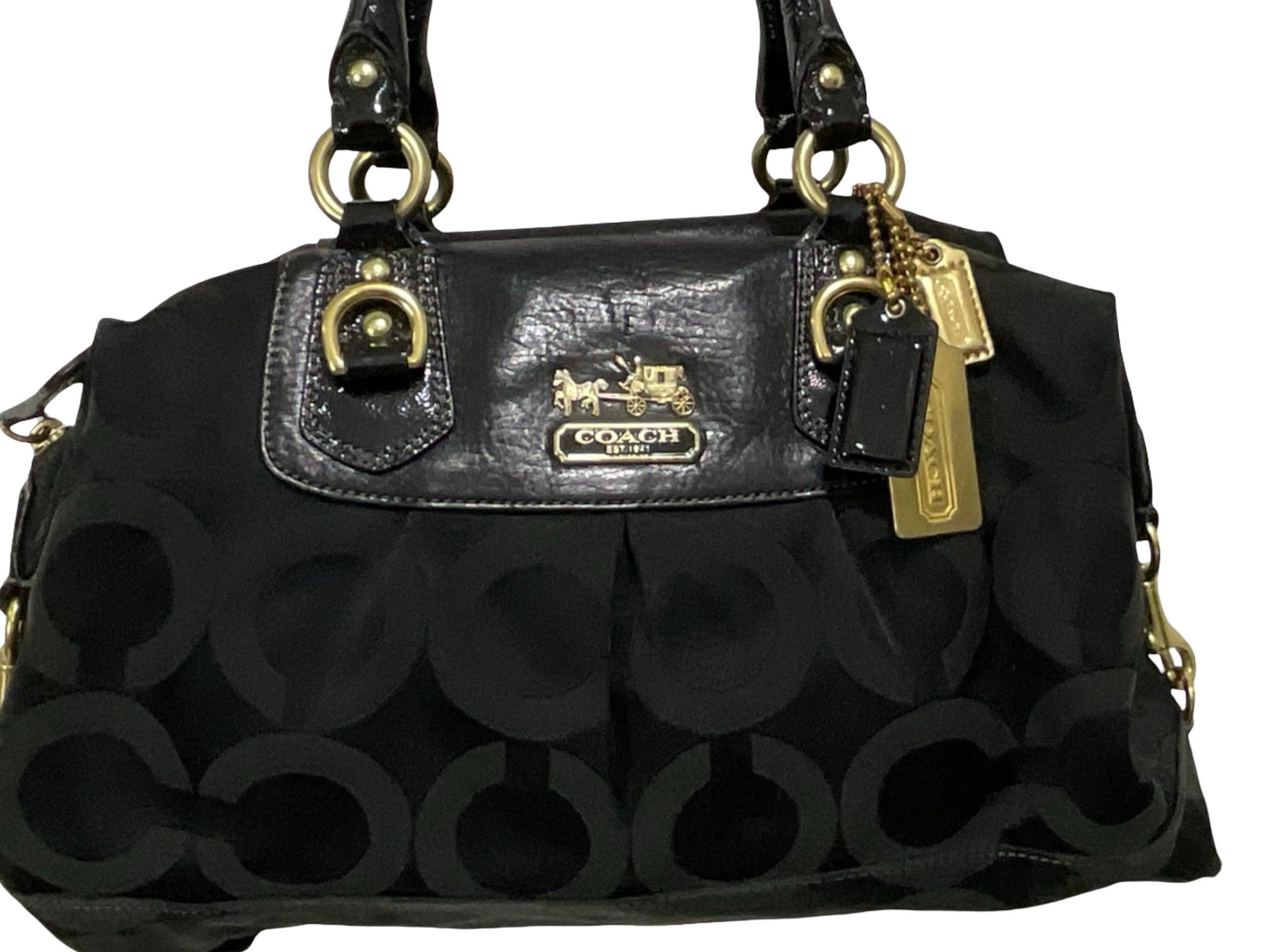 Coach Black Sabrina Satchel Bag #163561 | Auctionninja.com
