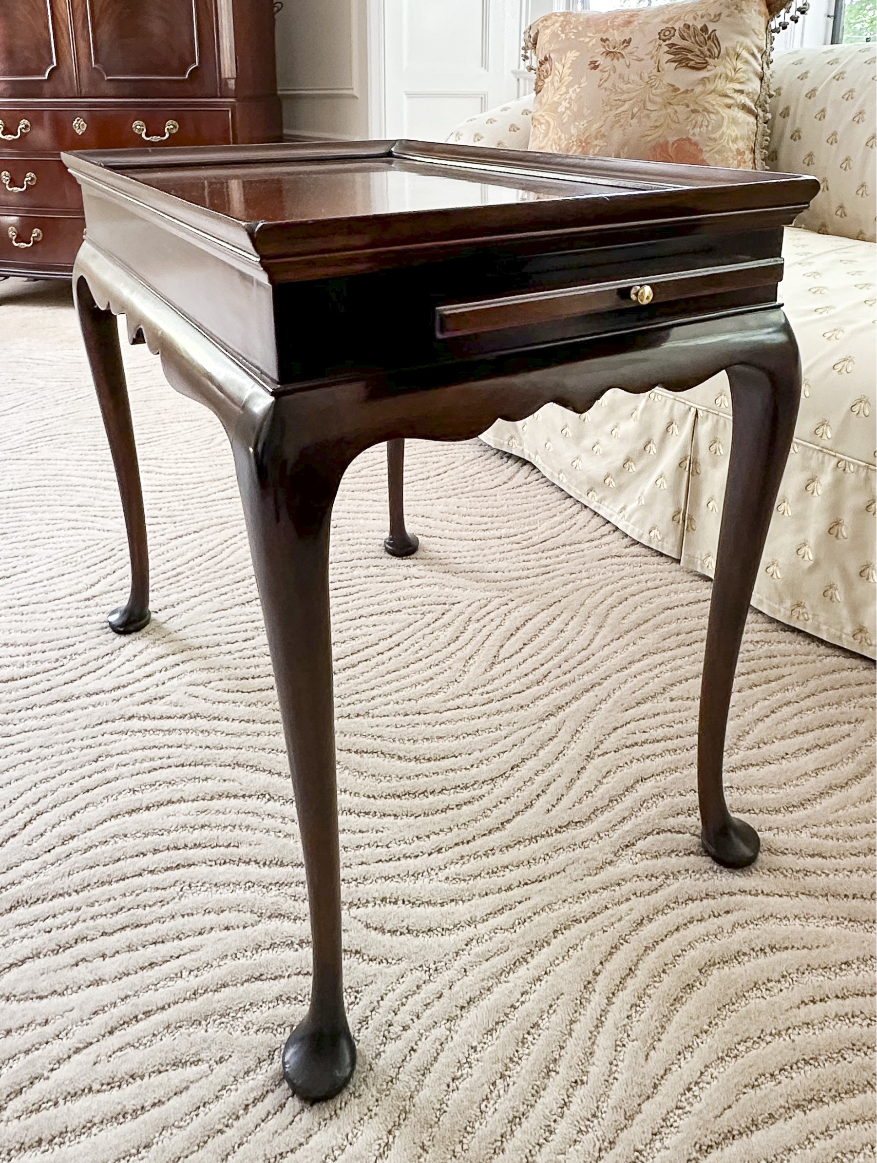 Vintage Tea Table With Pullout Tray #143580 | Auctionninja.com