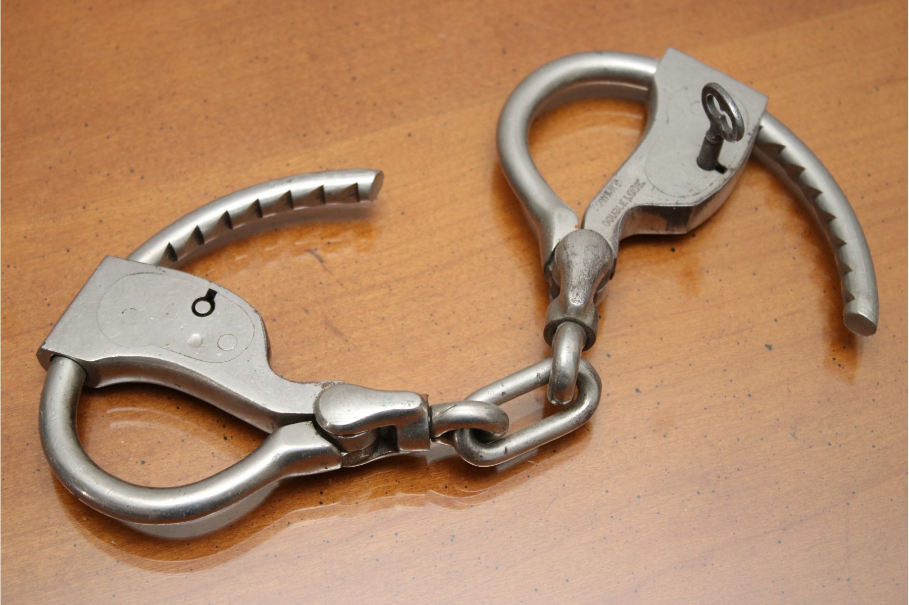 Vintage Tower Handcuffs Double Lock With Stops And Original Key #83642 ...