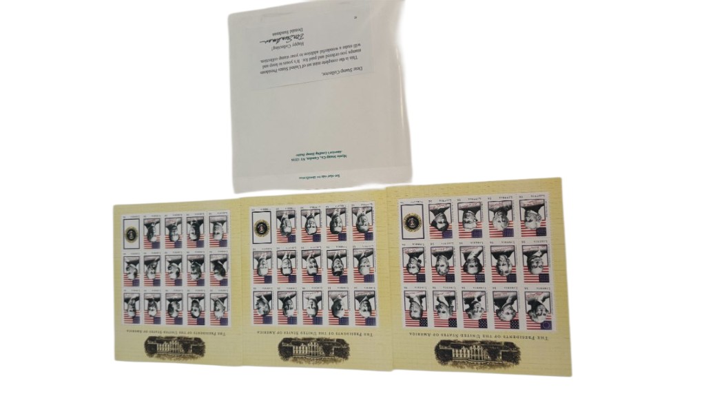 Collection Of The Presidents Of The United States USPS Stamp Panels ...