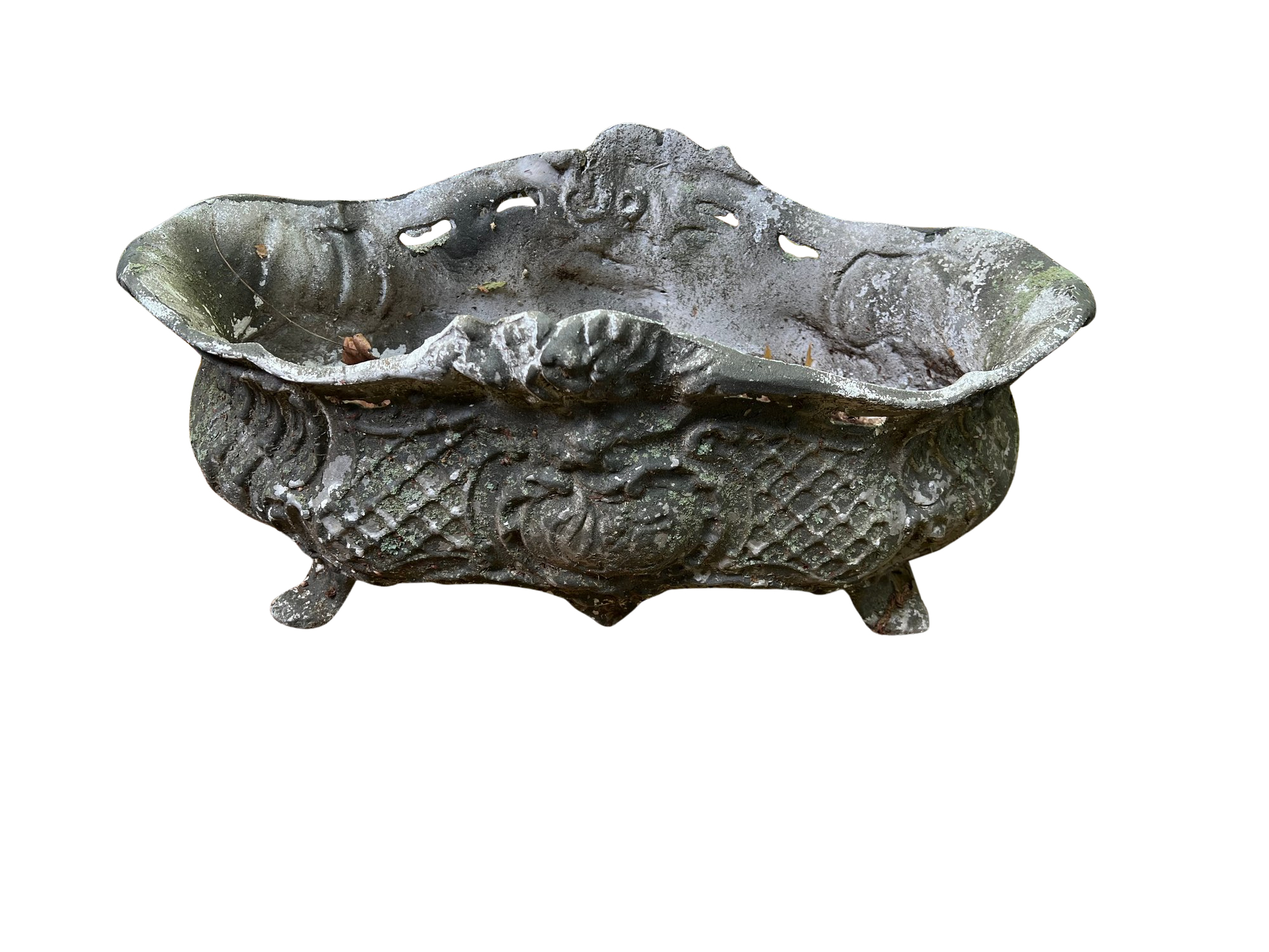 Vintage Cement Long & Narrow Garden Planter #2754 | Auctionninja.com