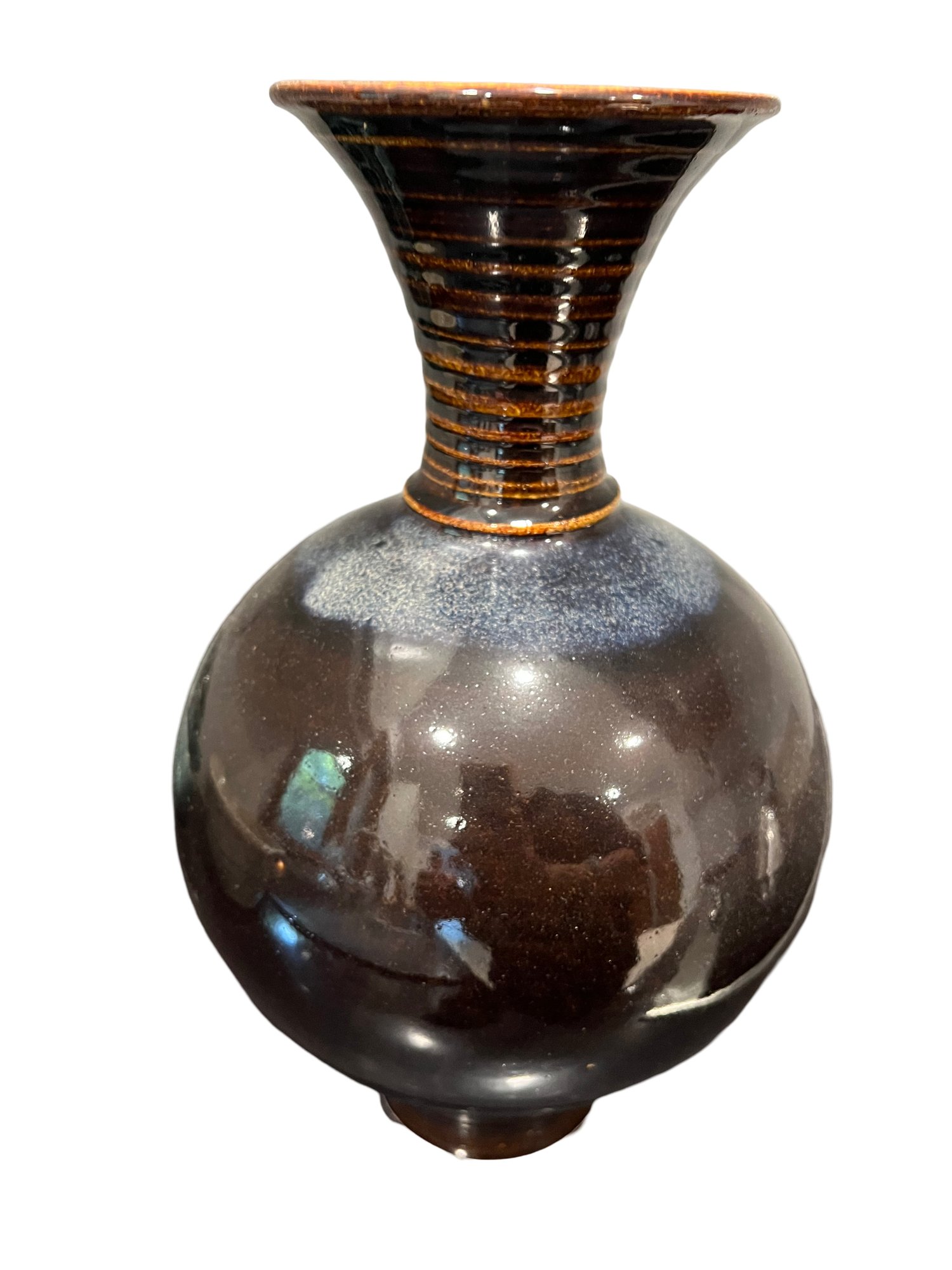 Russell Spillman Large Brown Ceramic Pottery Vase #2771 | Auctionninja.com