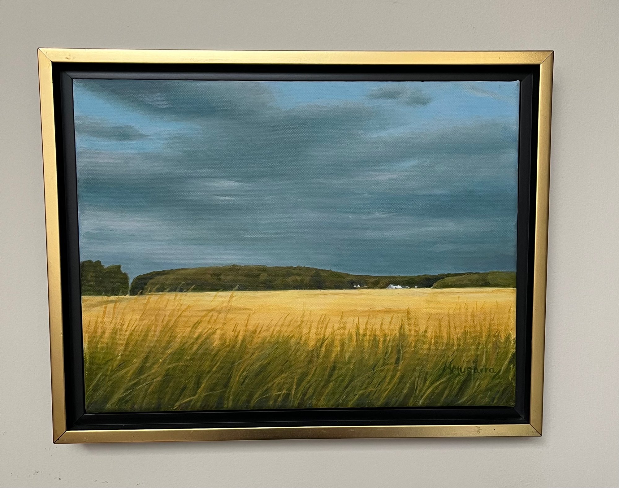 Original Oil Painting " Distant View Of The Old Field Club"by Muriel ...