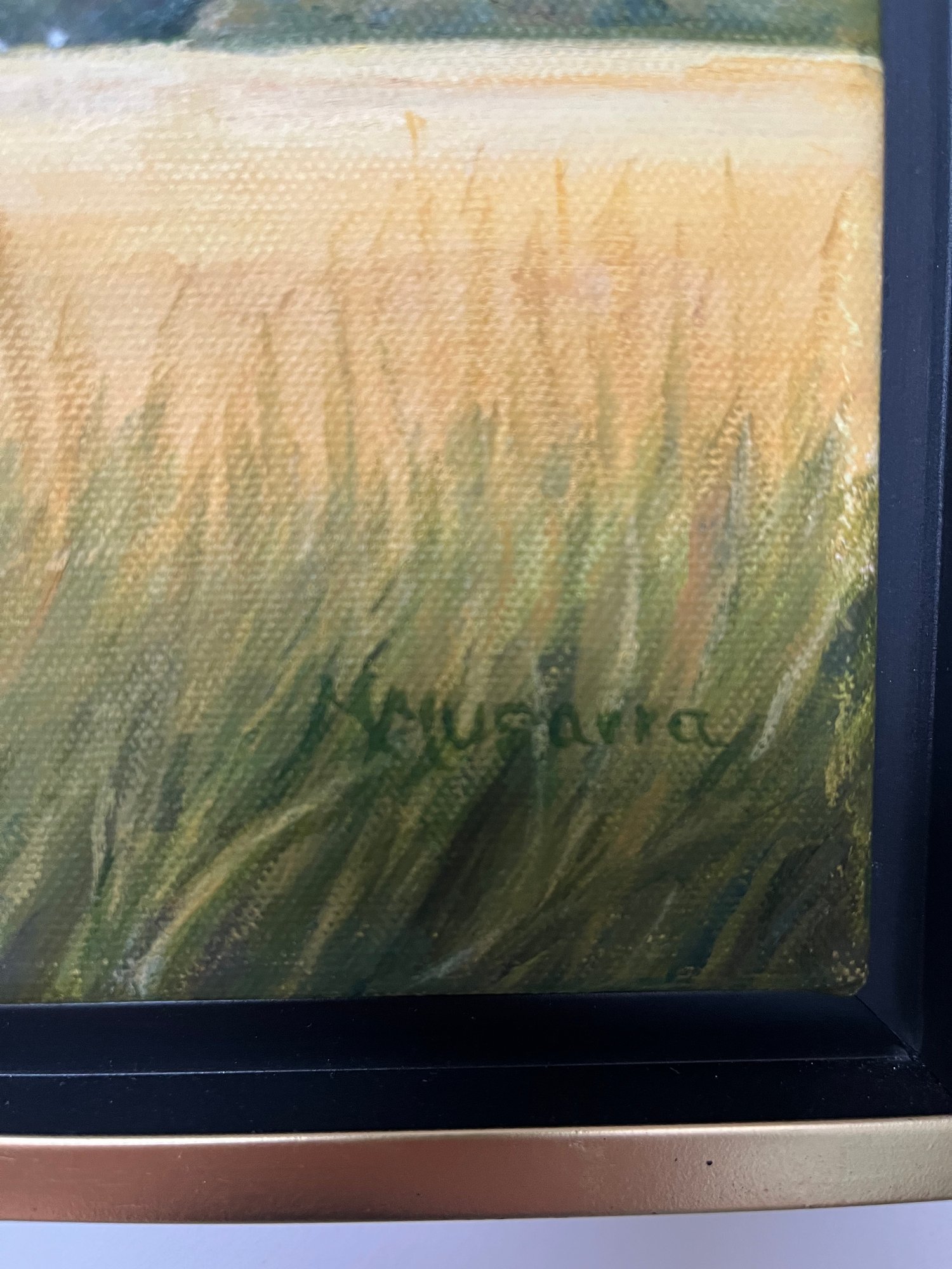 Original Oil Painting " Distant View Of The Old Field Club"by Muriel ...