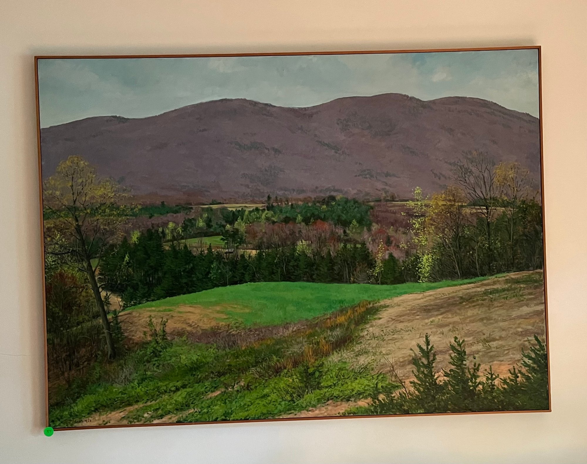 Large Original Oil On Canvas Ben Burns "Danbury Springs" #1815 ...