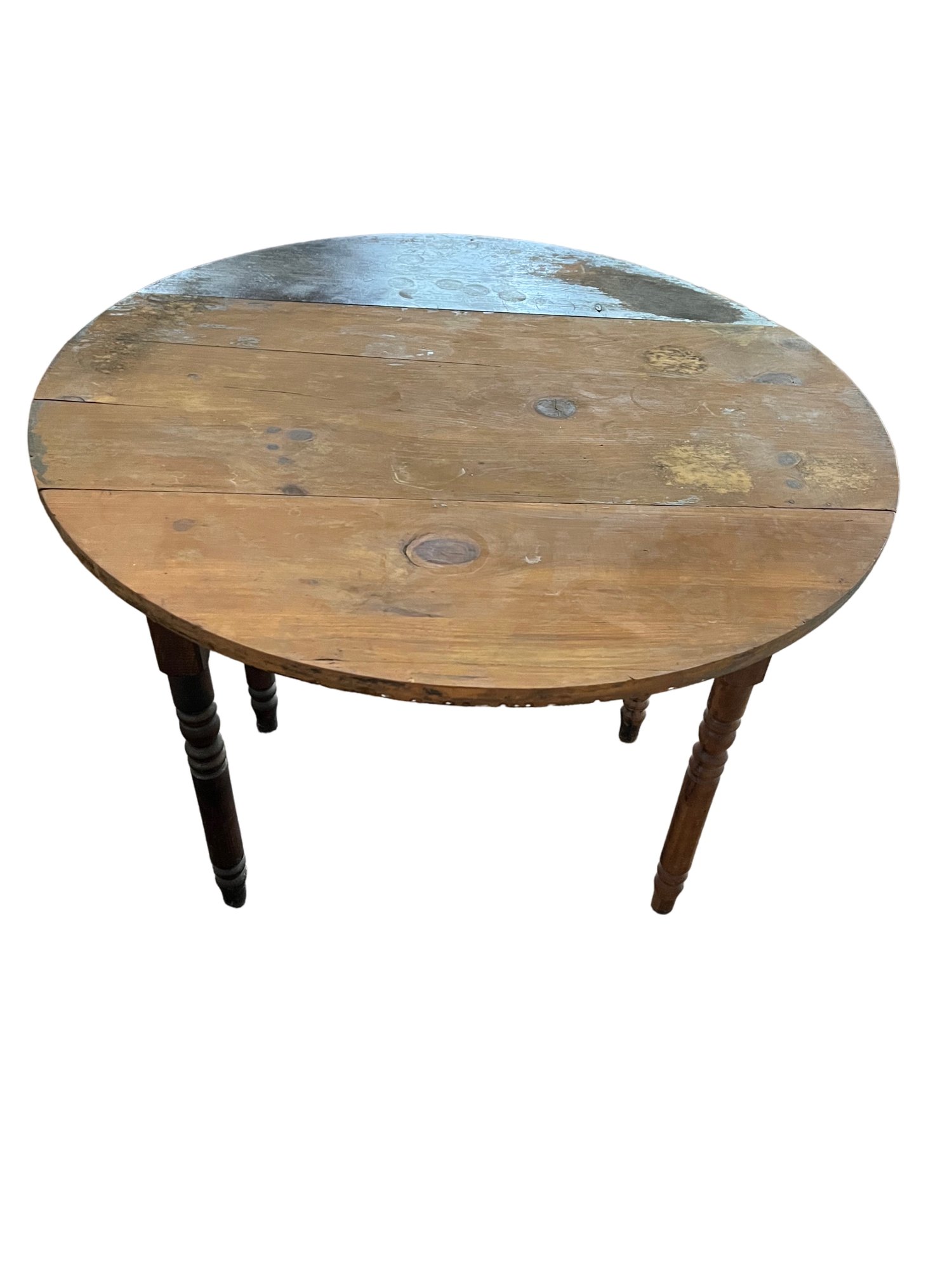 Antique Drop Leaf Round Table #2779 | Auctionninja.com