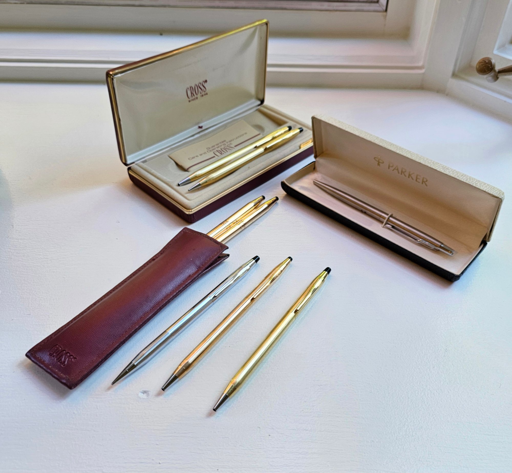 Lot Of Vintage GF Cross Pens And Pencils And Parker Lift Pad Pen #64 ...