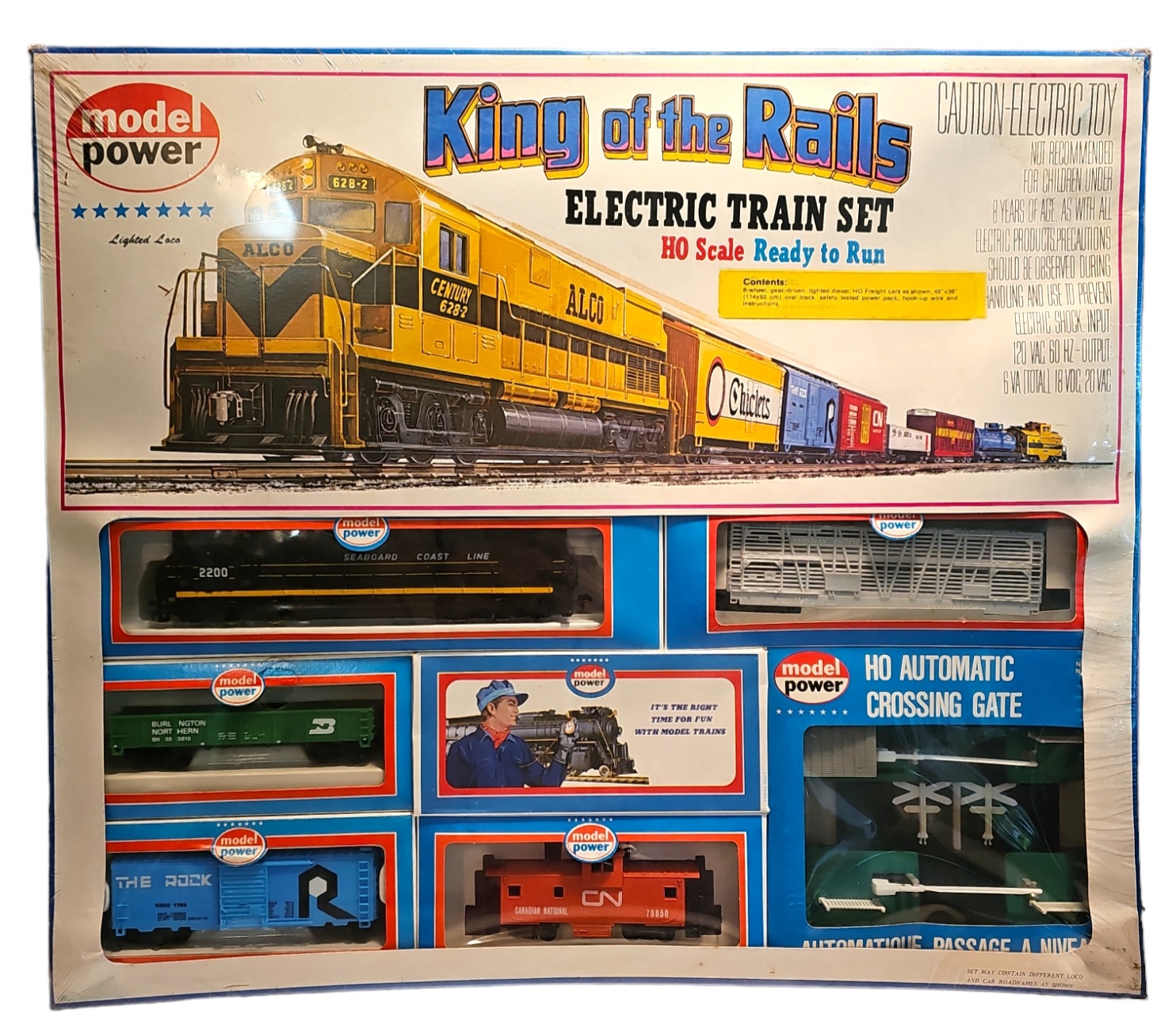 Sealed Vintage Model Power King Of The Rails Electric Train Set HO ...