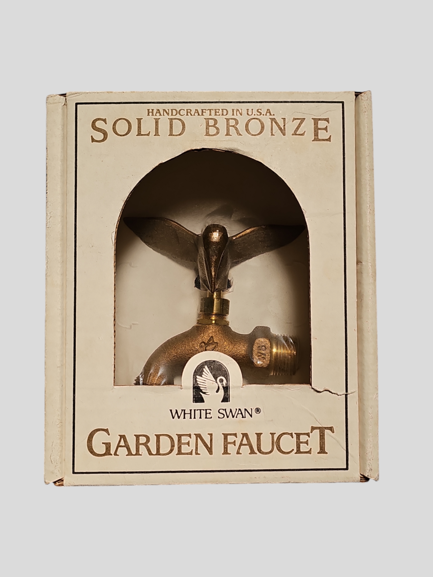 Solid Bronze White Swan Garden Faucet Brand New #15898 | Auctionninja.com