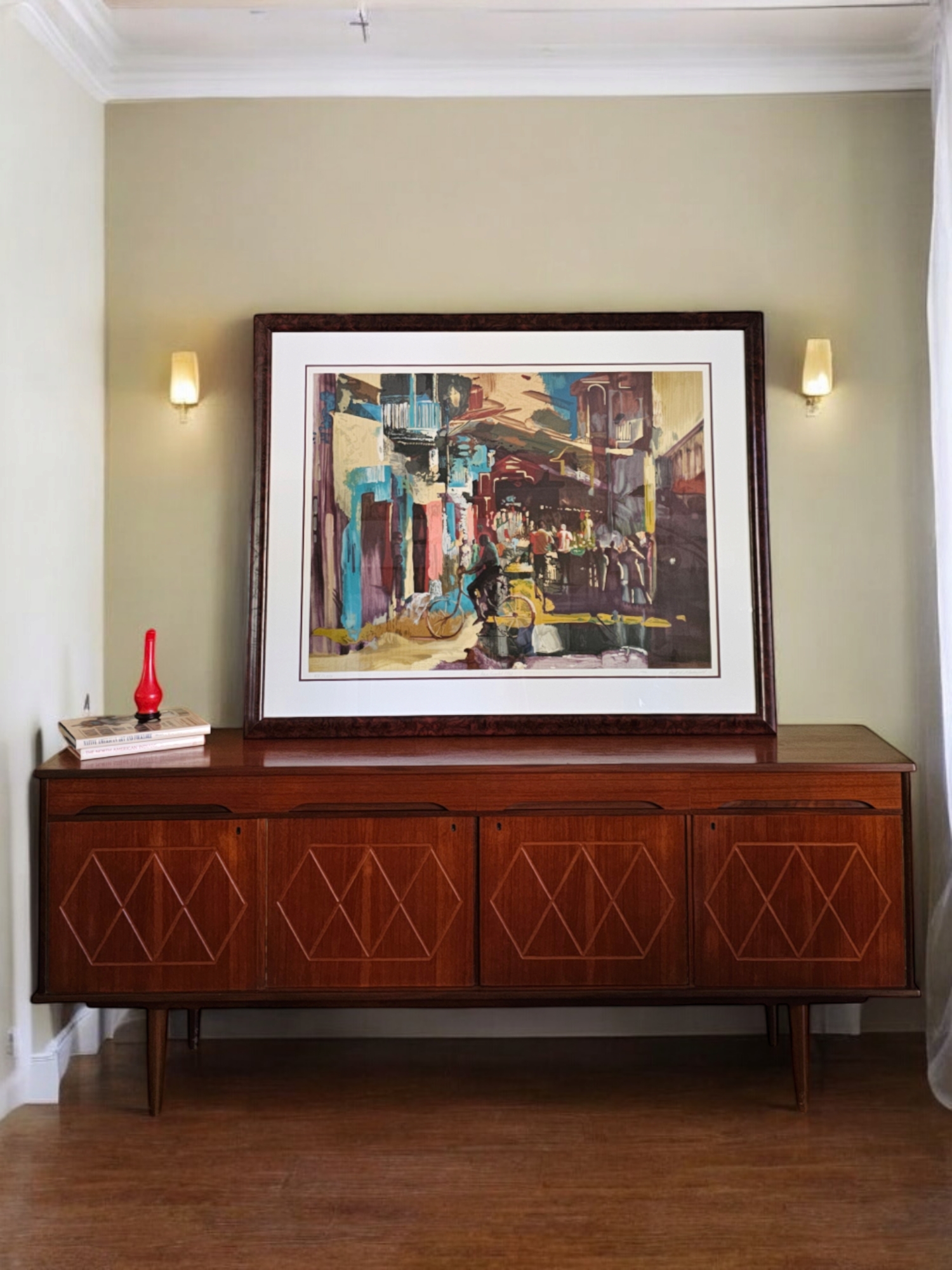 Extra Large 42.5 X 33 "Aqua Scented City" By Paul Goodnight Signed ...