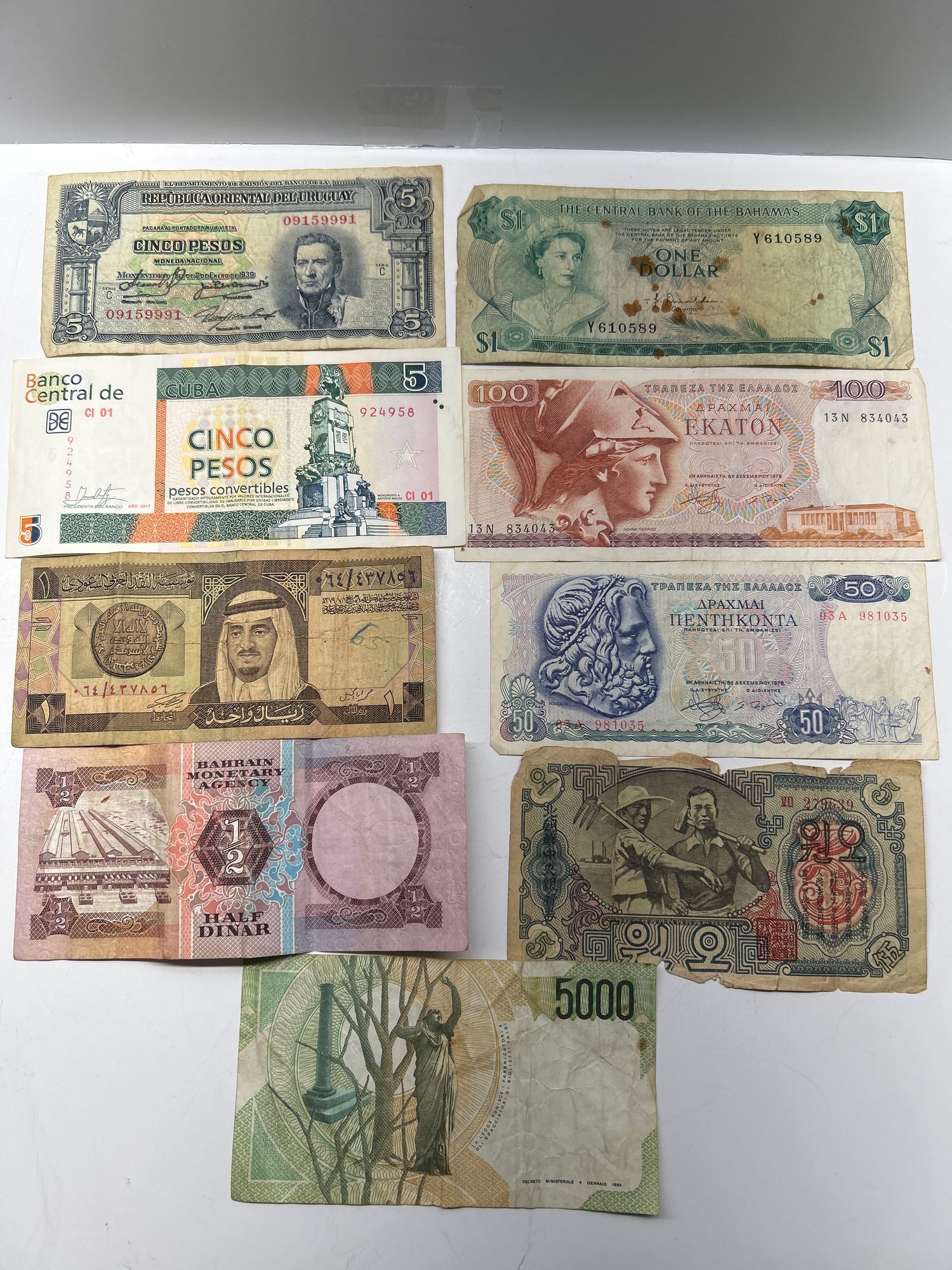 Collection Of Foreign Currency Paper Notes, For Collectible Purposes ...
