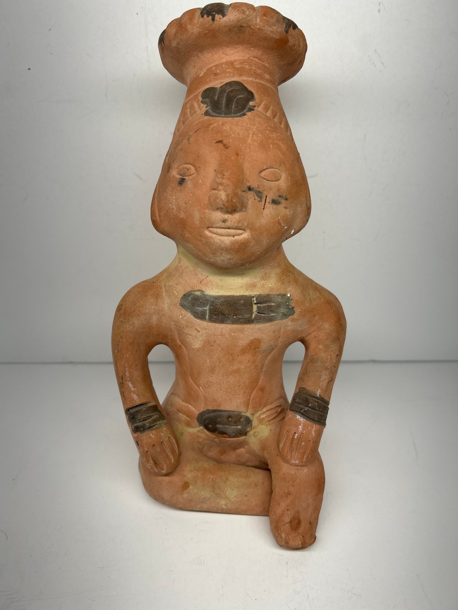 Aztec Mayan Inca Repro Figurine, INAH Mexico Statue, Terracotta ...