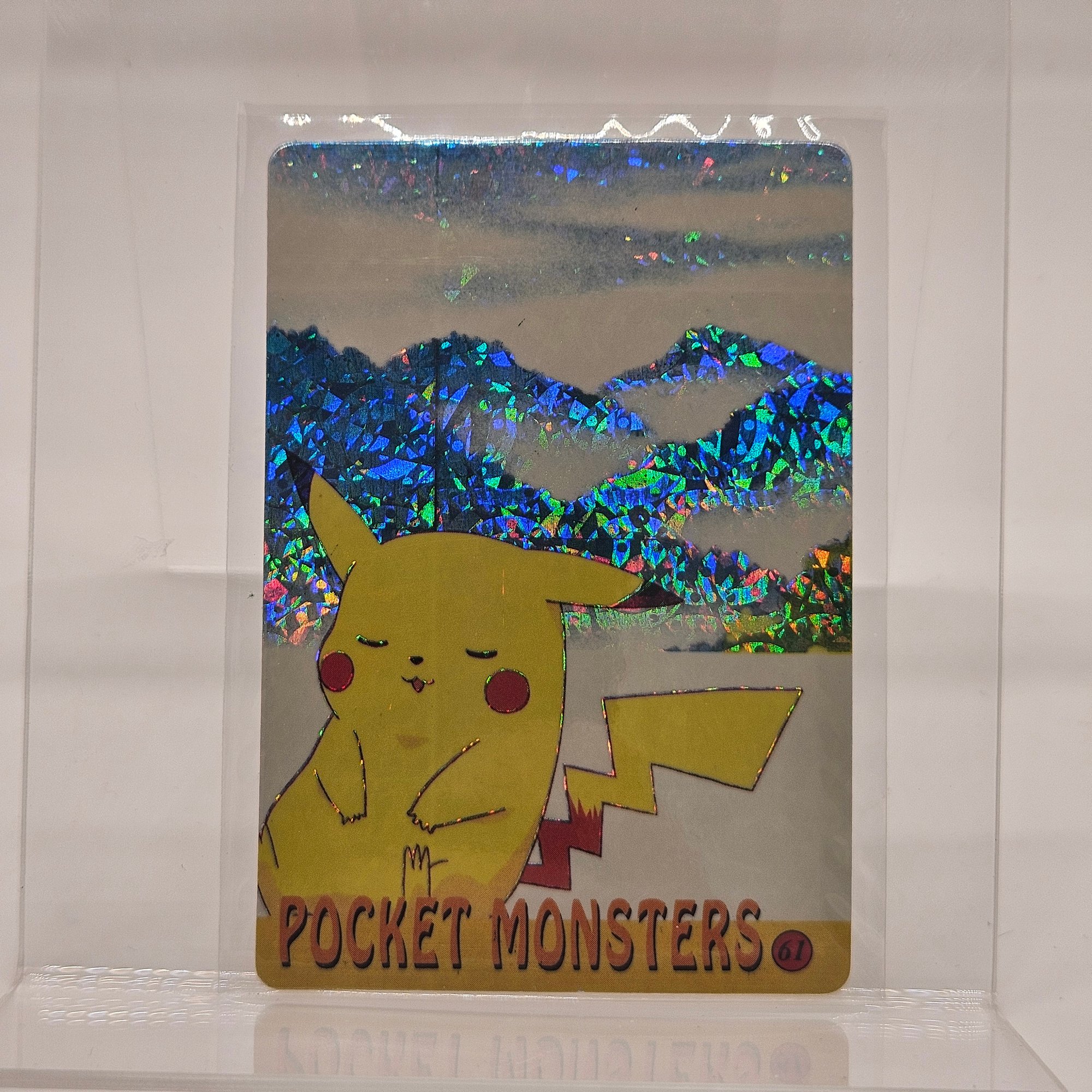 Pikachu Pocket Monsters Holo Prism Vintage Japanese Pokemon Vending ...
