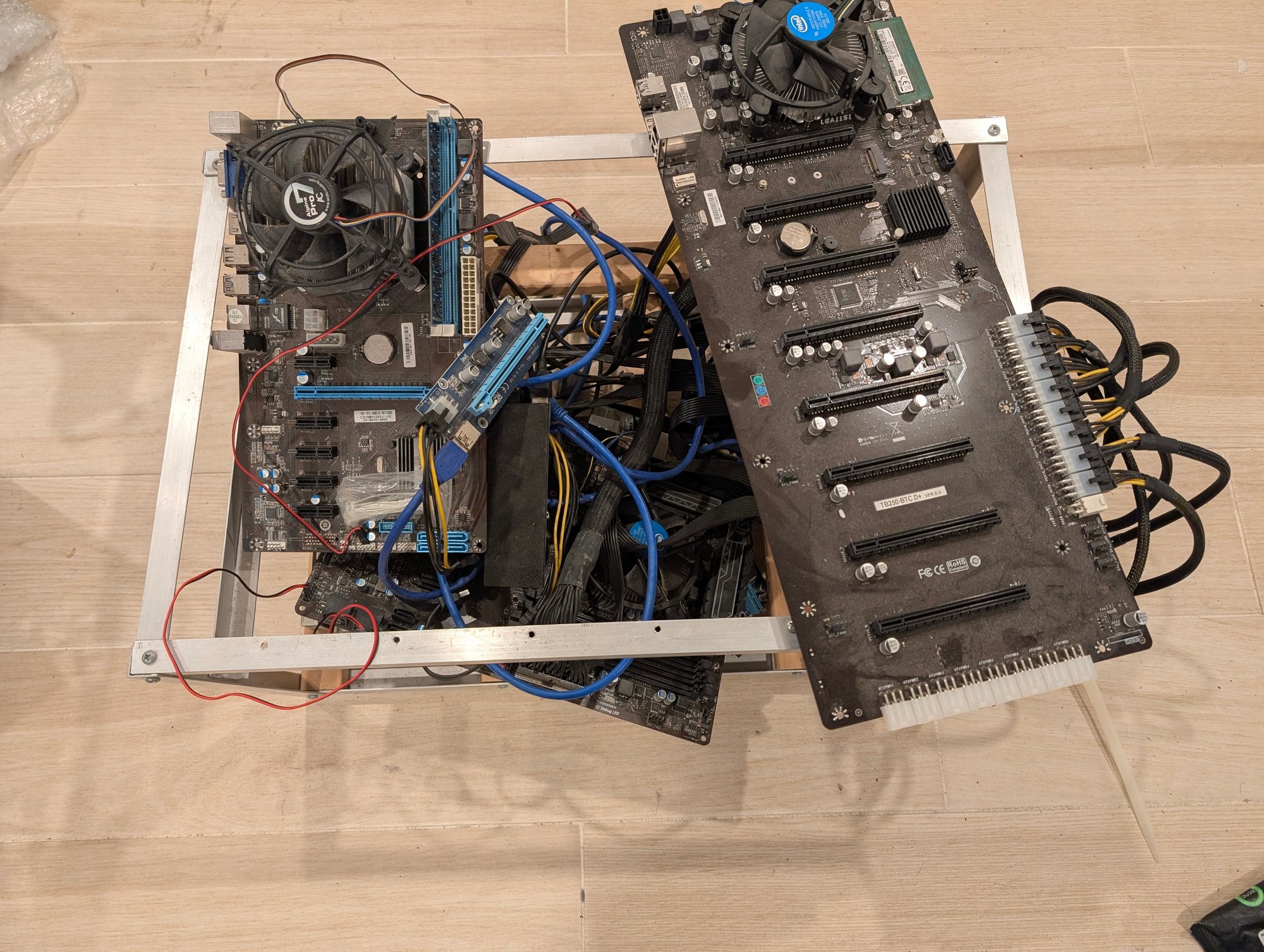 Computer Parts, 4 Motherboards With CPUs, New 650w Power Supply #18249 ...