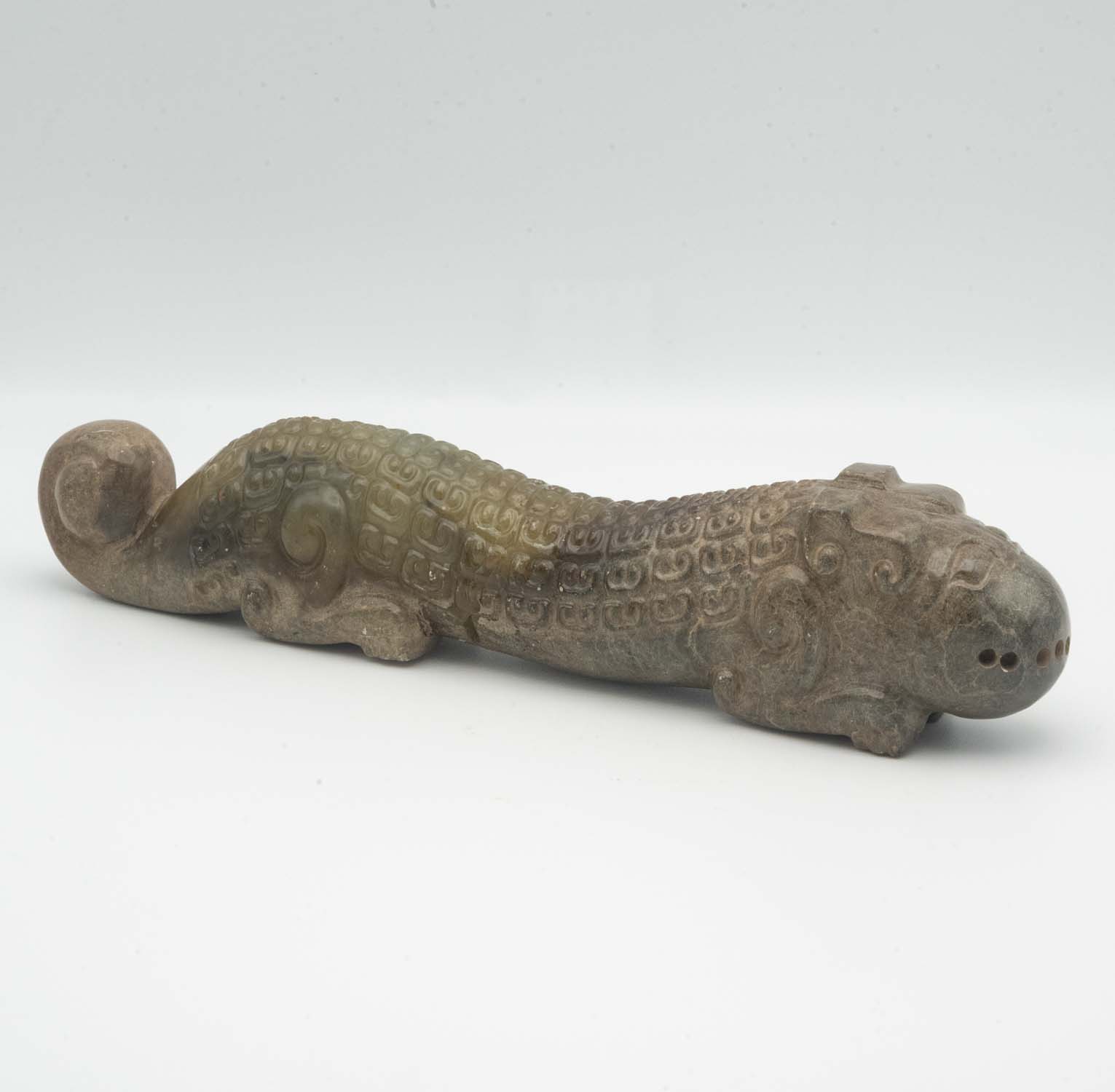 Antique Chinese Carved Jade Beast Figure #17796 | Auctionninja.com