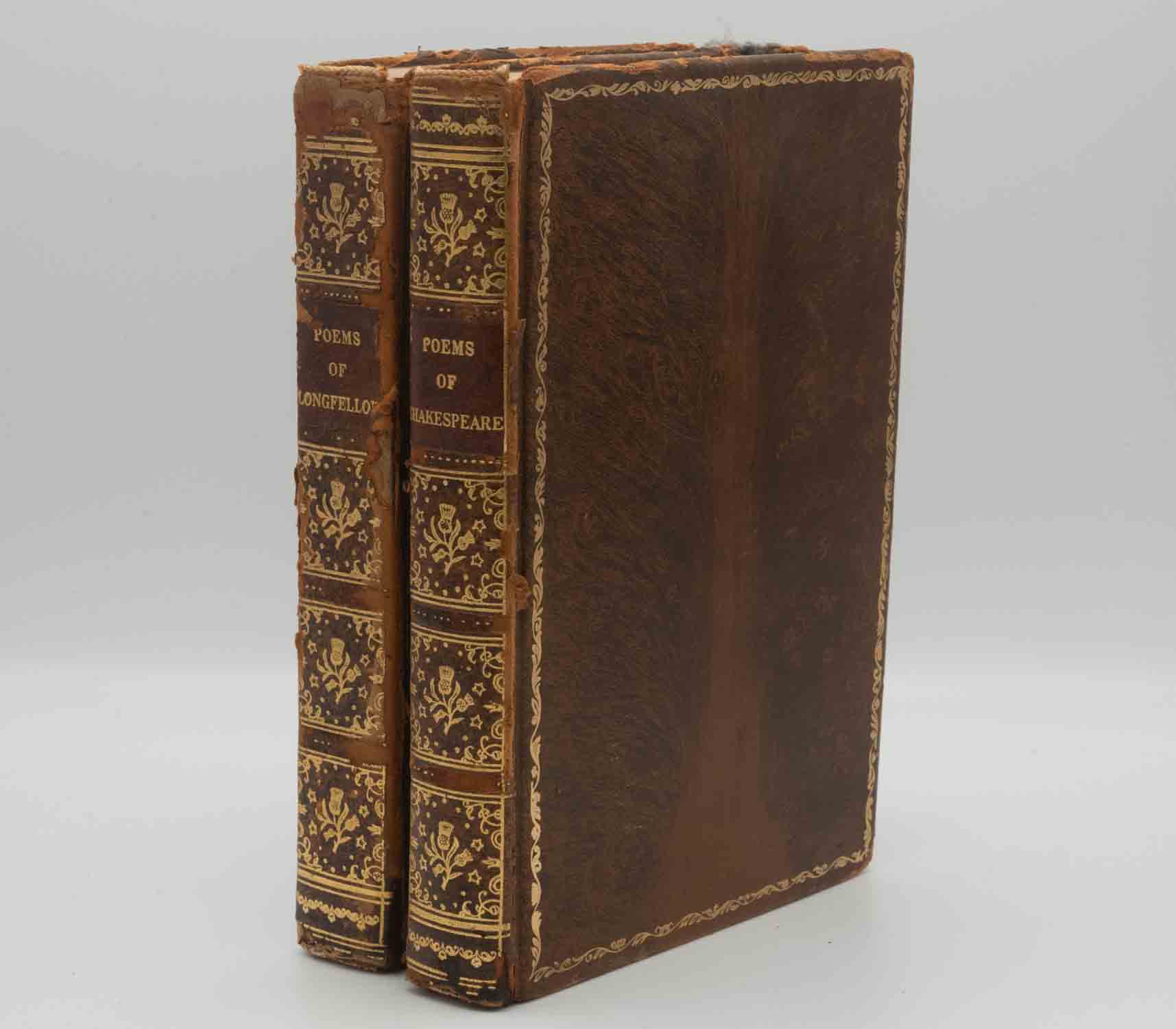 Pair Of Antique Shakespeare And Longfellow Poem Books #15013 ...