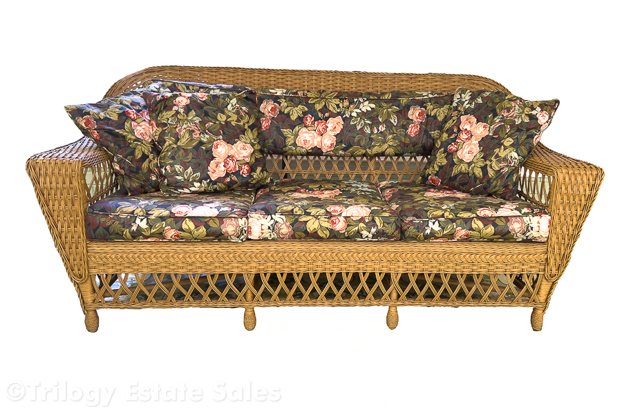 Henry Link Wicker Smithsonian Collection Sofa #5932 | Auctionninja.com