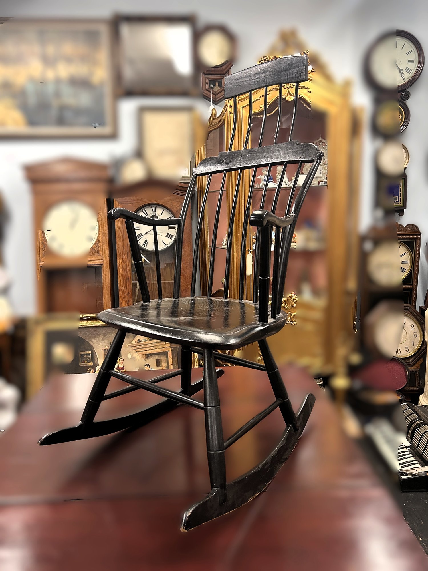 Stunning 18th Century American Windsor Comb Back Rocking Chair #26961 ...