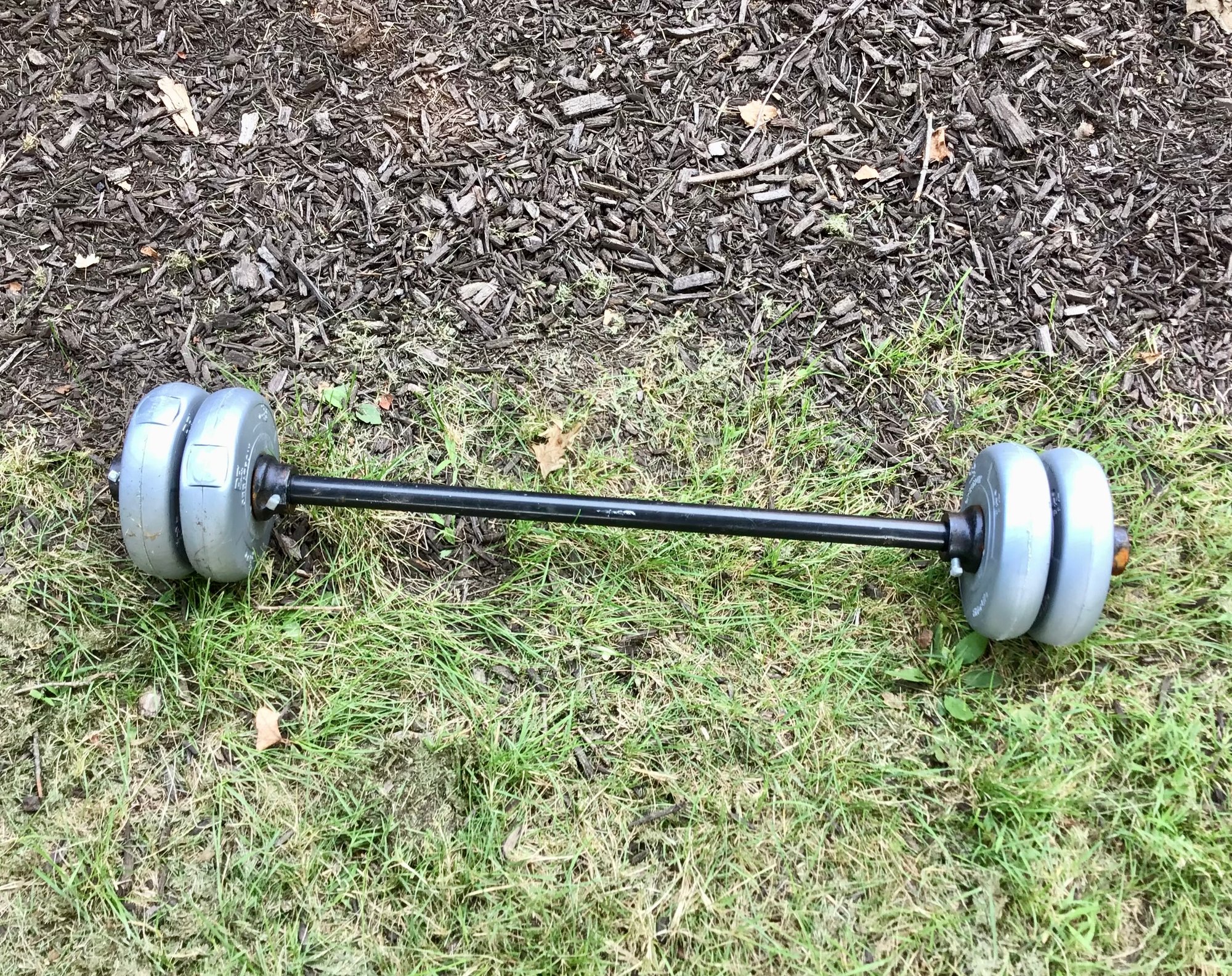 Weight Bar With Four Weights #20293 | Auctionninja.com