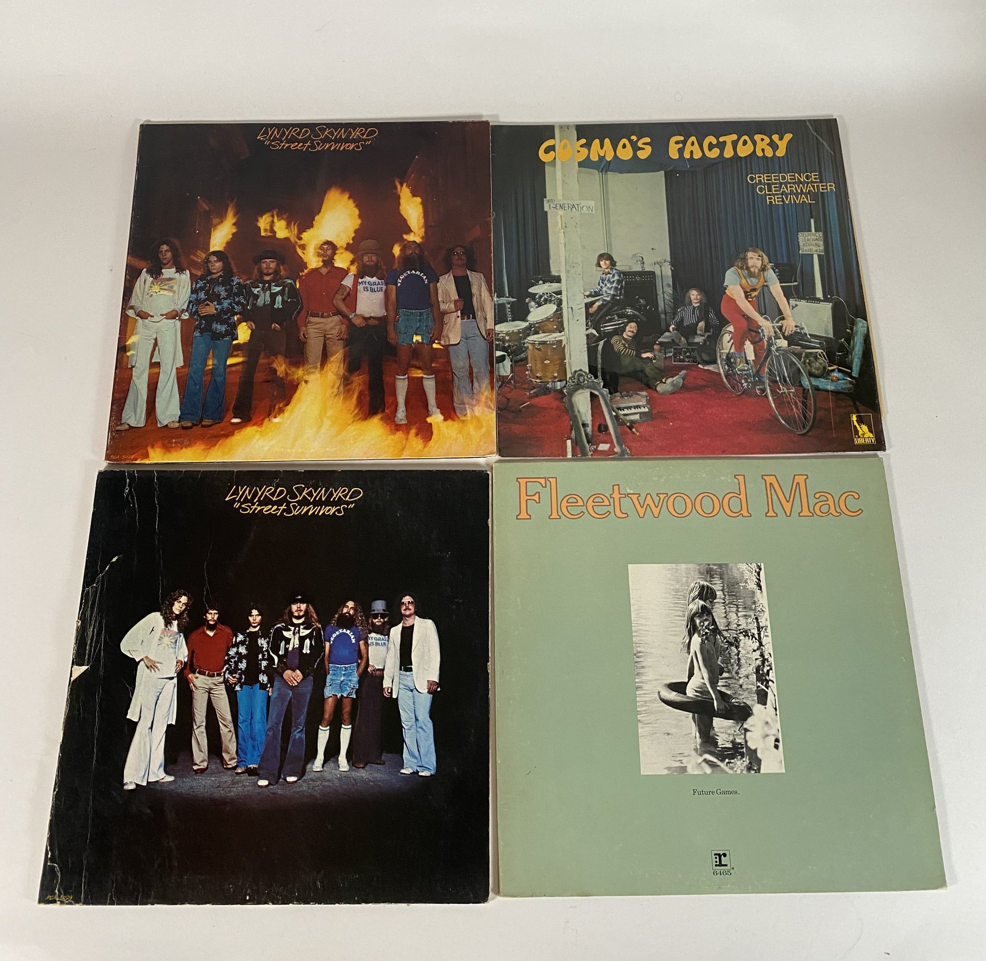 4 Vintage Vinyl Records Including Lynyrd Skynyrd "street Summers" Cosmo ...