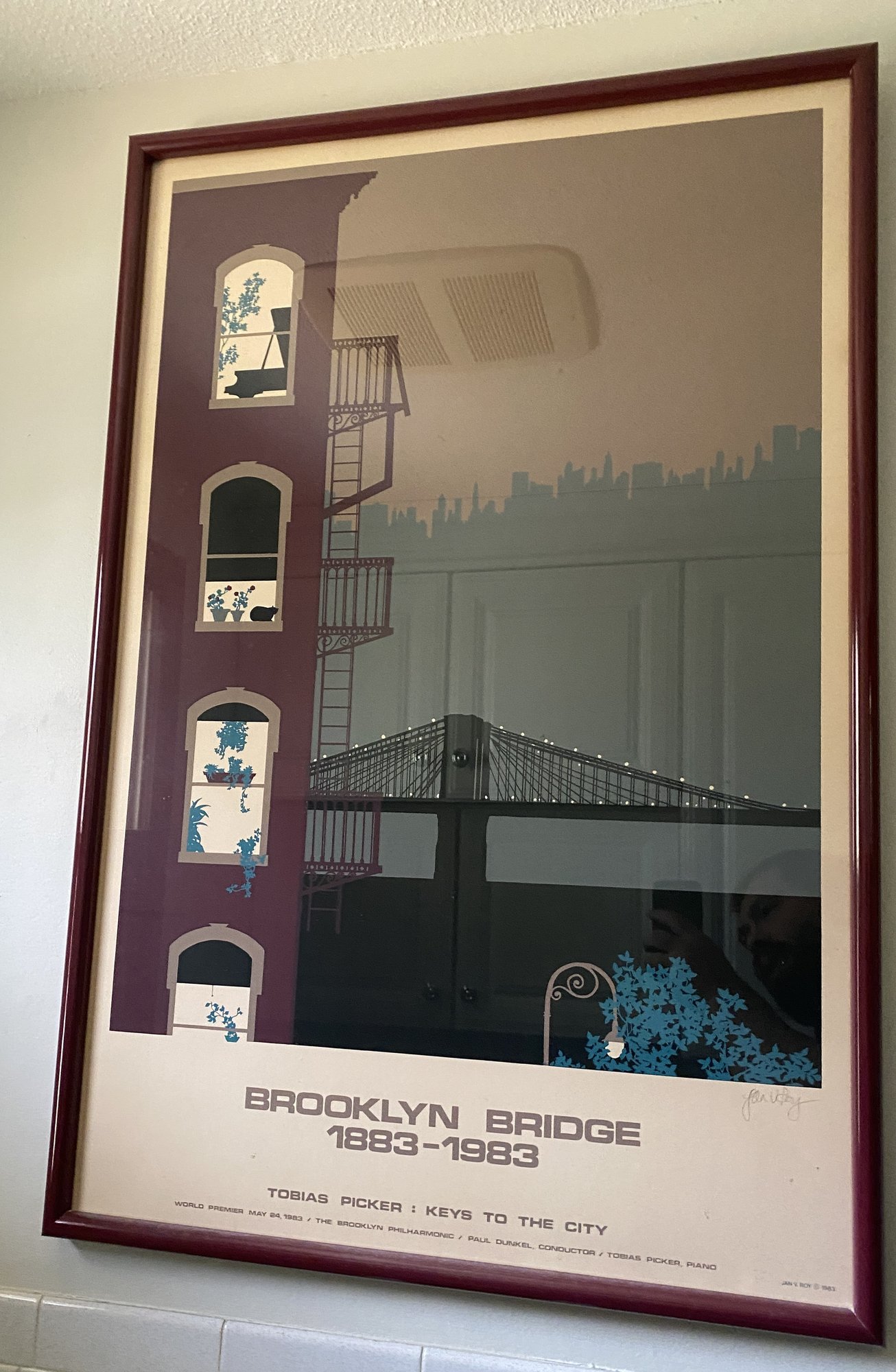 Brooklyn Bridge 1883-1983 Tobias Picker Keys To The City Poster Signed ...