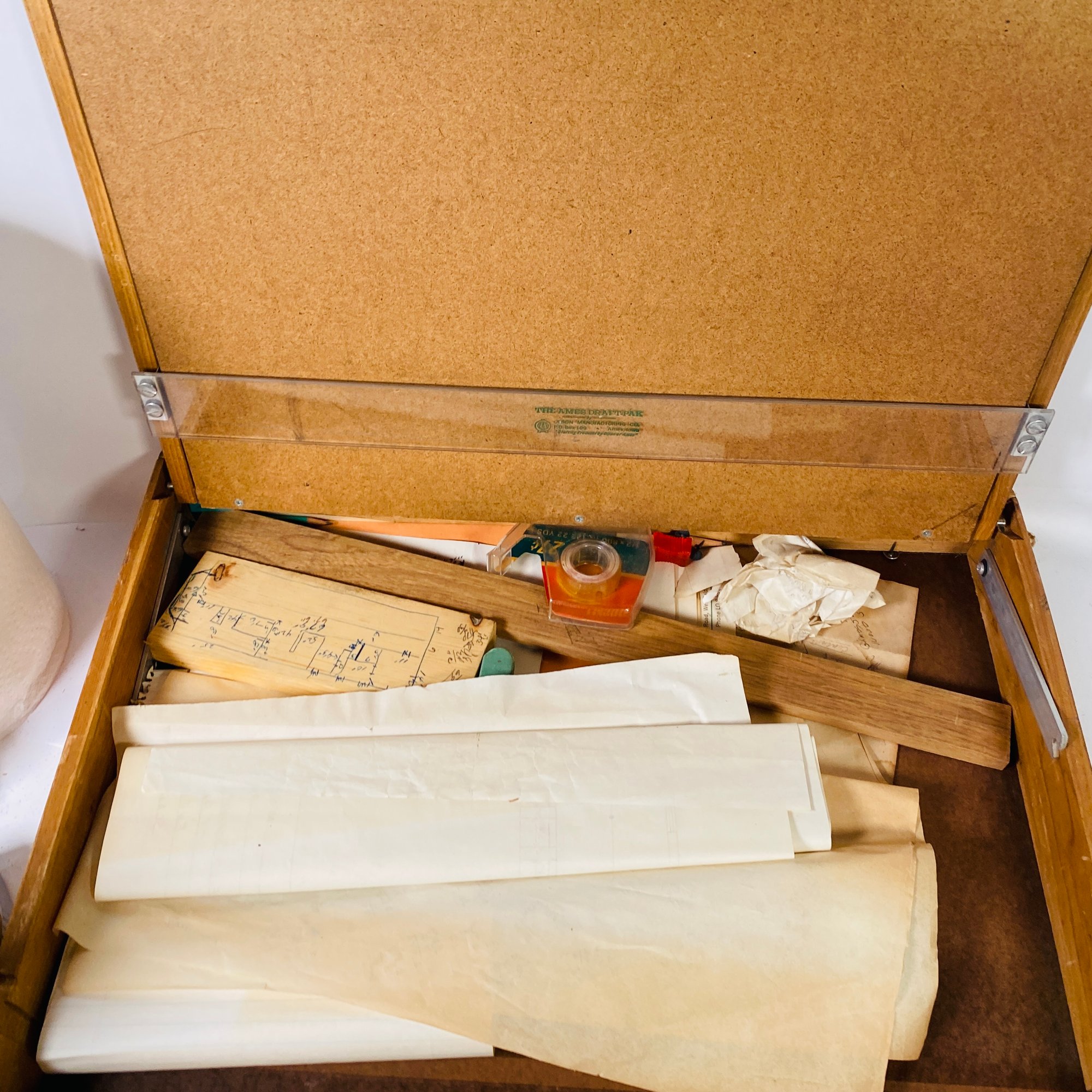 Vintage Ames Drafiting Pax Wooden Drafting Box #19323 | Auctionninja.com