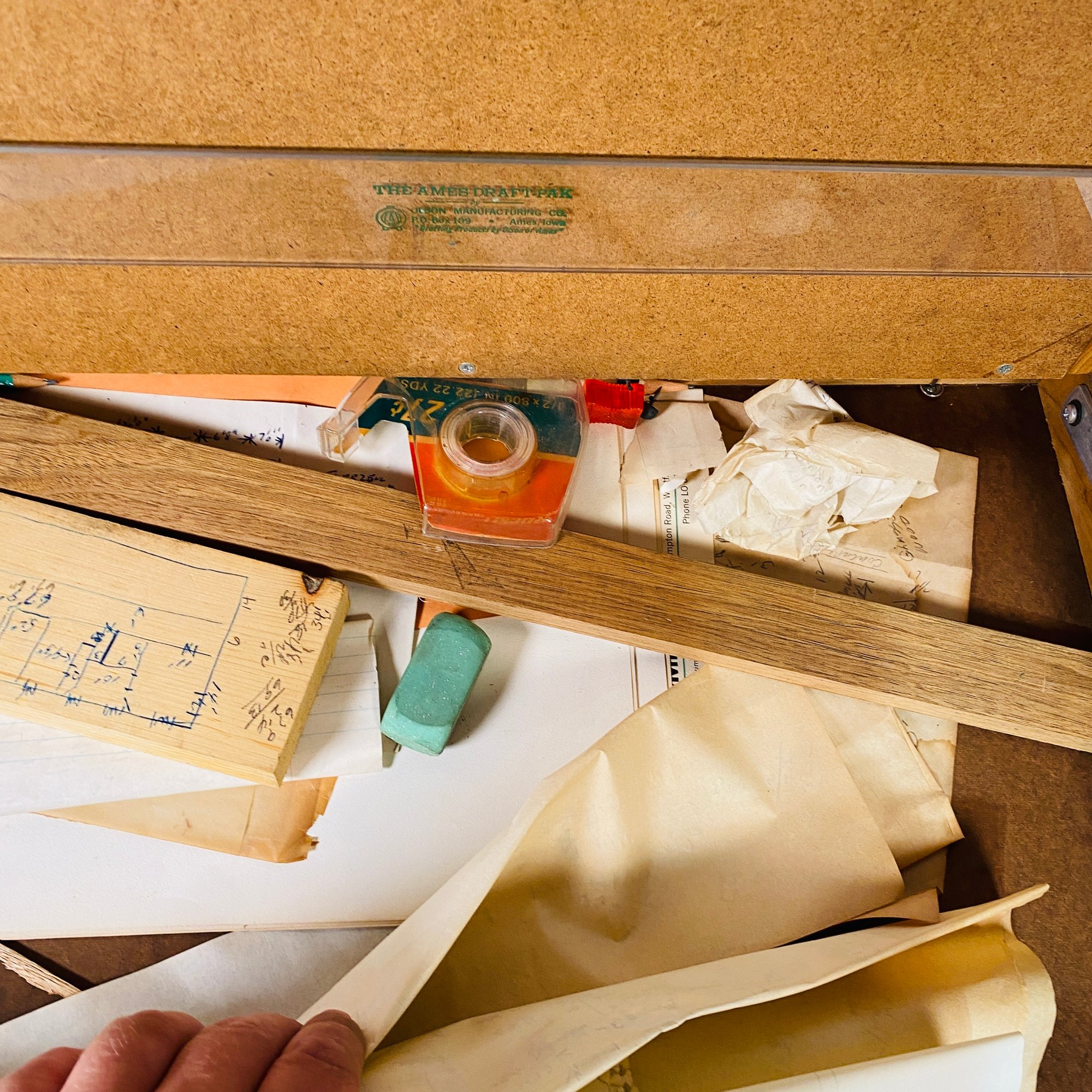 Vintage Ames Drafiting Pax Wooden Drafting Box #19323 | Auctionninja.com