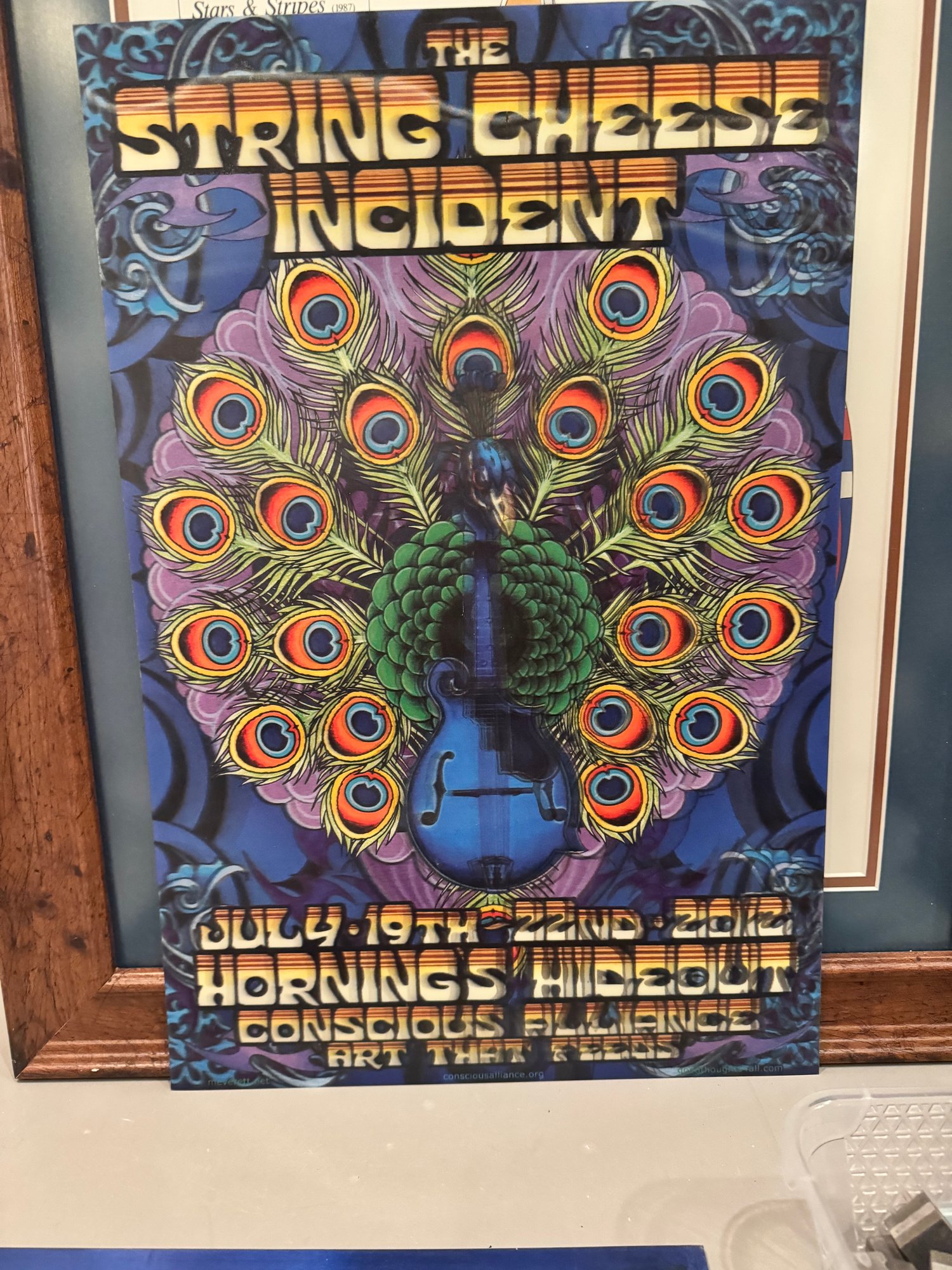 2012 String Cheese Incident Band Peacock Lenticular 3-D Holographic Art ...