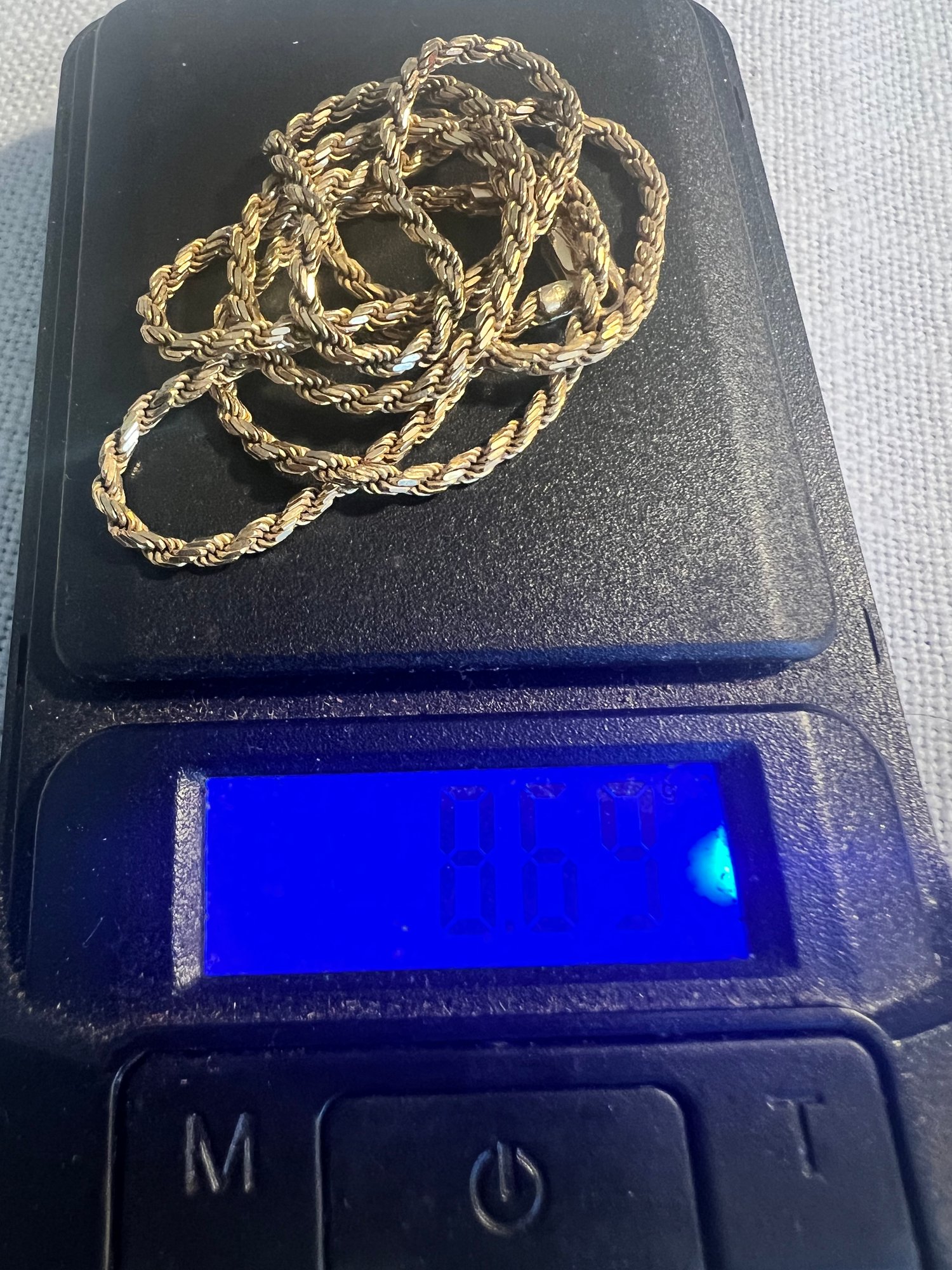 19" 14k Gold Chain 8.69g Marked 14k Italy TECHNIGOLD Tested Marked ...