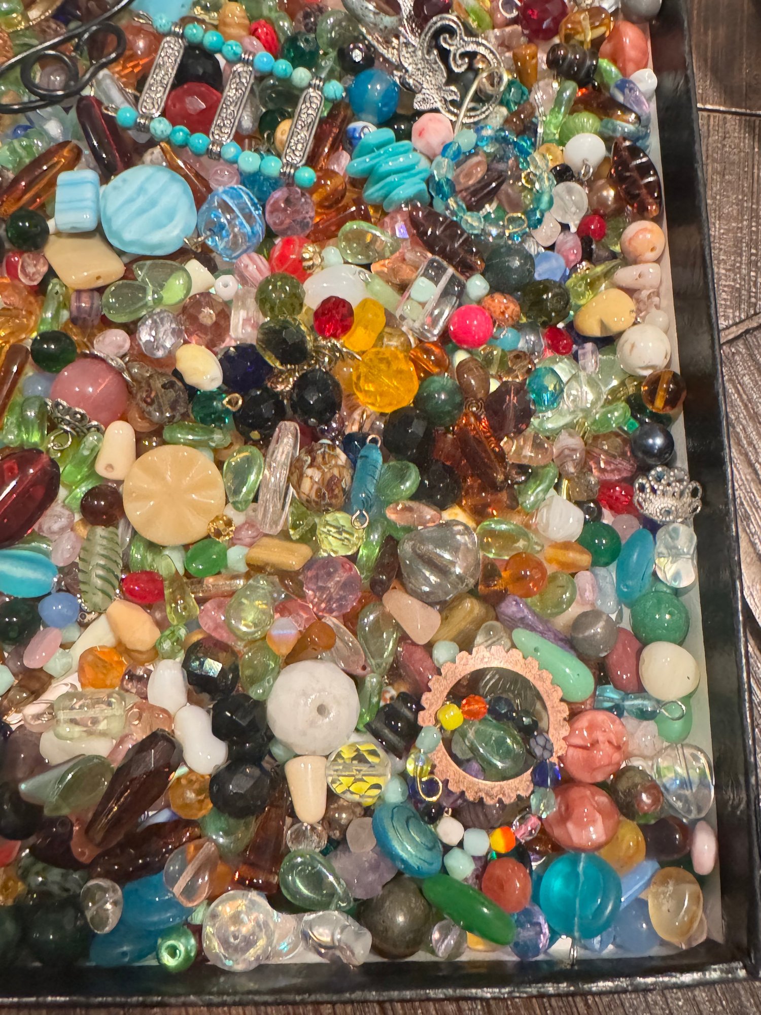 Stunning Lot Of Vintage Beads Check Glass Beads Stones Etc. #24826 ...