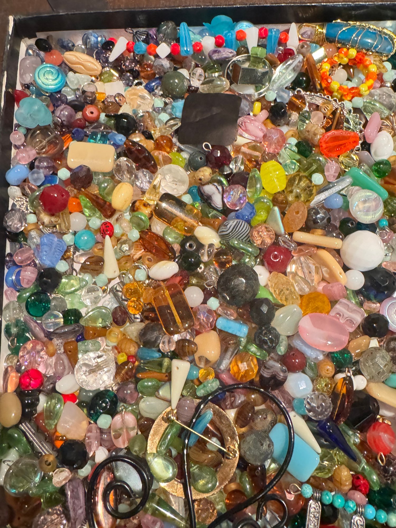 Stunning Lot Of Vintage Beads Check Glass Beads Stones Etc. #24826 ...
