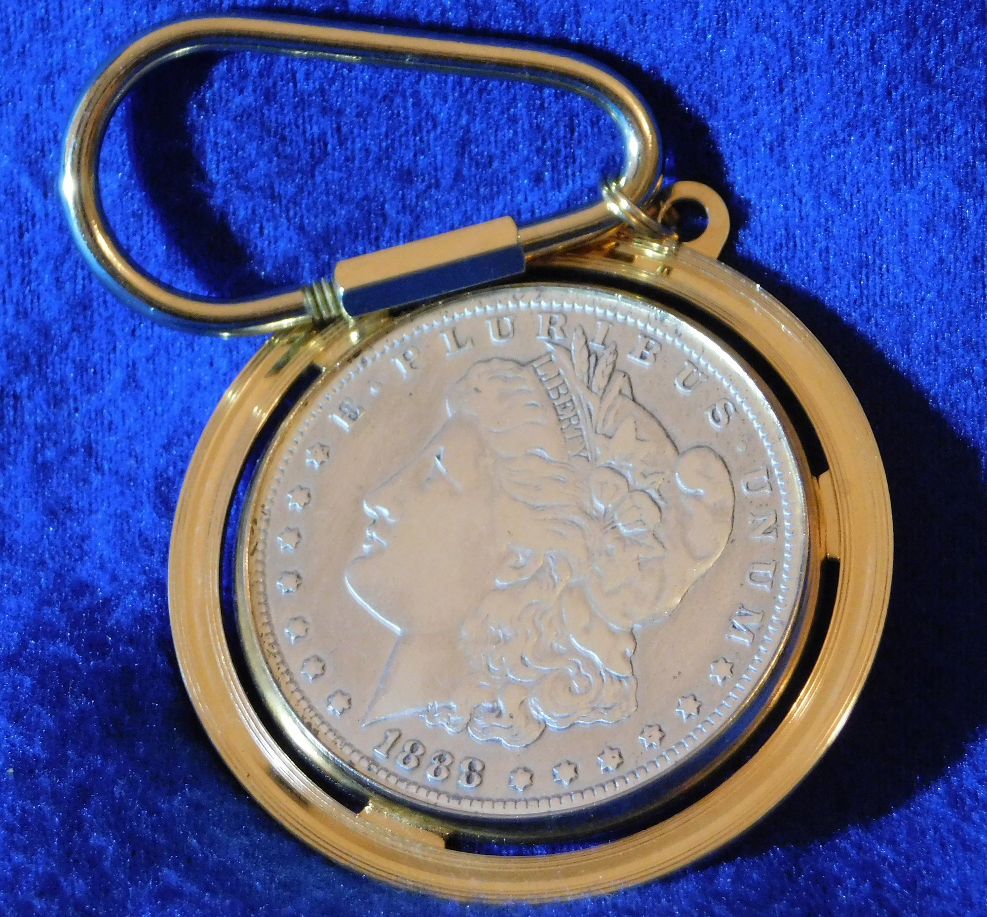 US Morgan Silver Dollar 1888 O In A Key Chain #1630 | Auctionninja.com