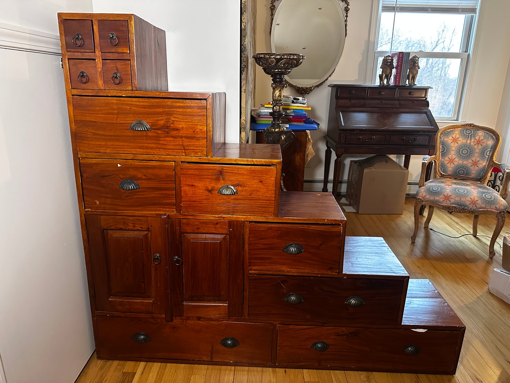Japanese Tansu Stair Step Chest #1625 | Auctionninja.com