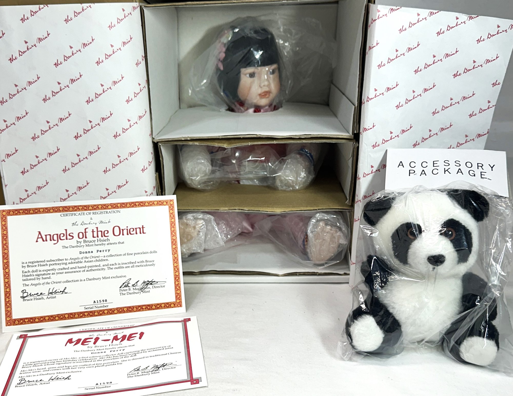 Danbury Mint Porcelain"Mei-Mei" Doll New In Box 10" Angels Of The ...