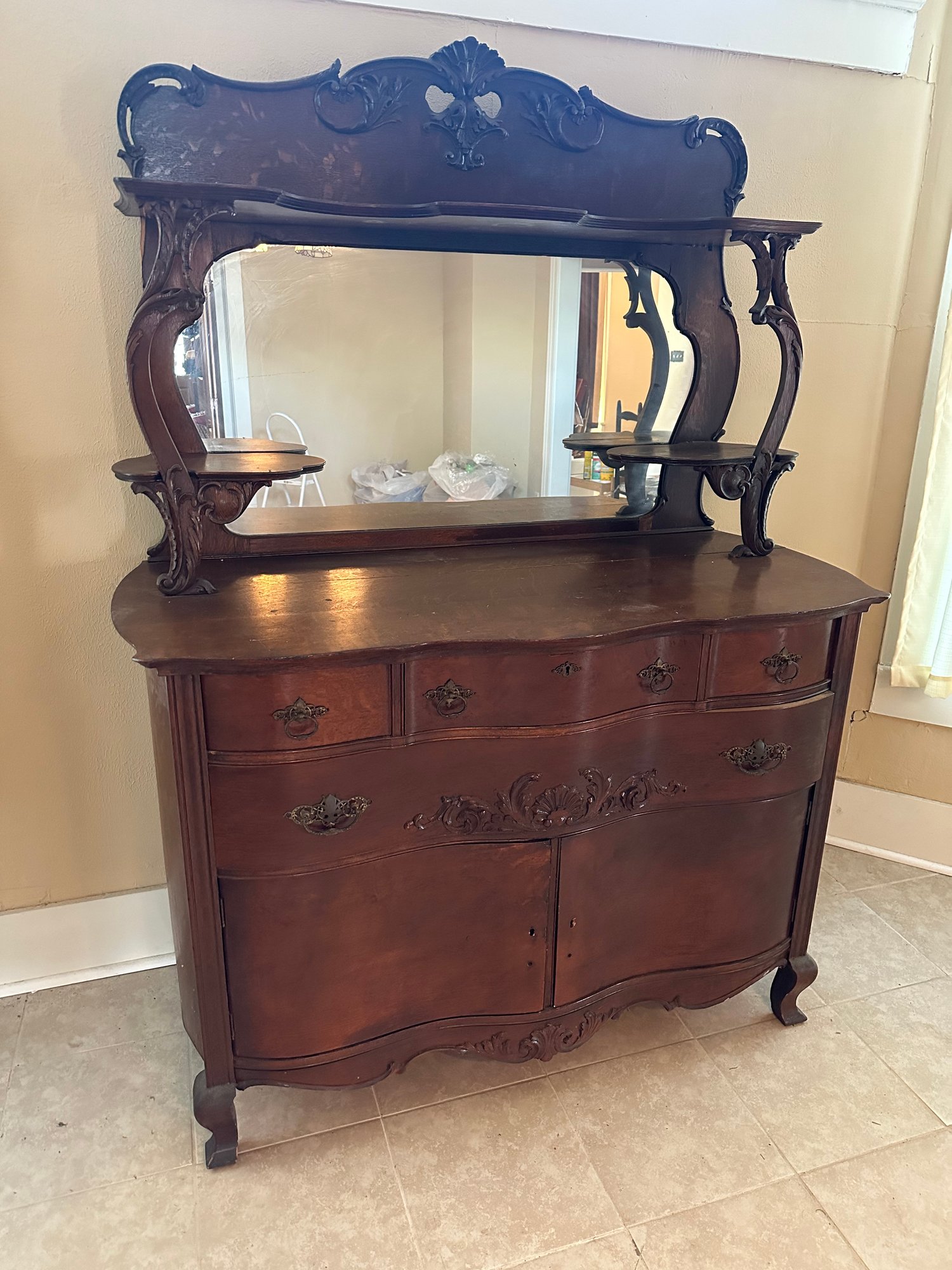 Antique Buffet With Key #15403 | Auctionninja.com