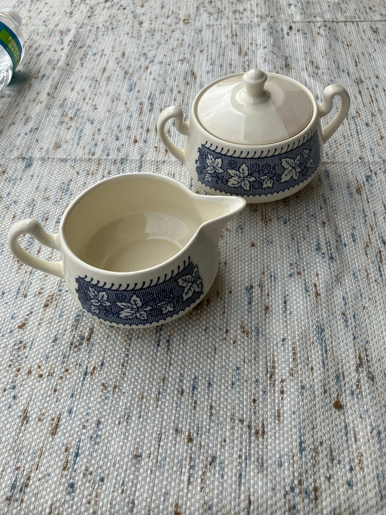 Pair Of Homer Laughlin China Shakespeare Country Blue Leaves #29209 ...
