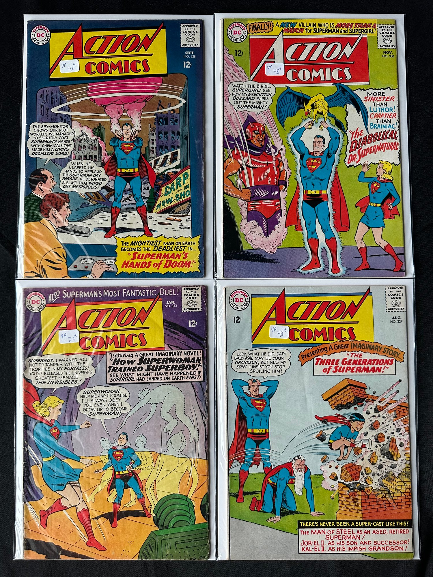 Assorted Lot Of Vintage DC Action Comics 12 Cent Comic Books #30912 ...