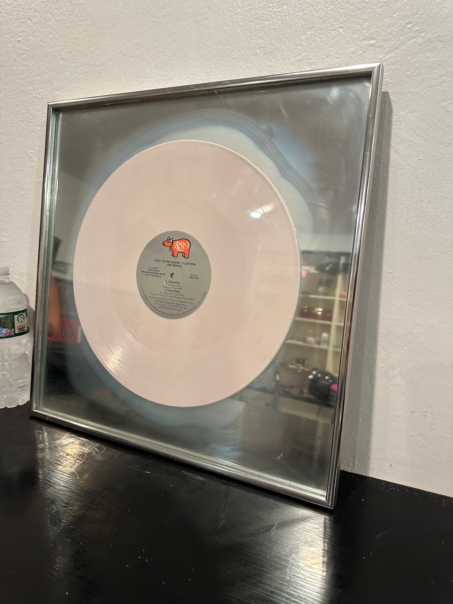 Eric Clapton On White Record Framed Mirror #30937 | Auctionninja.com