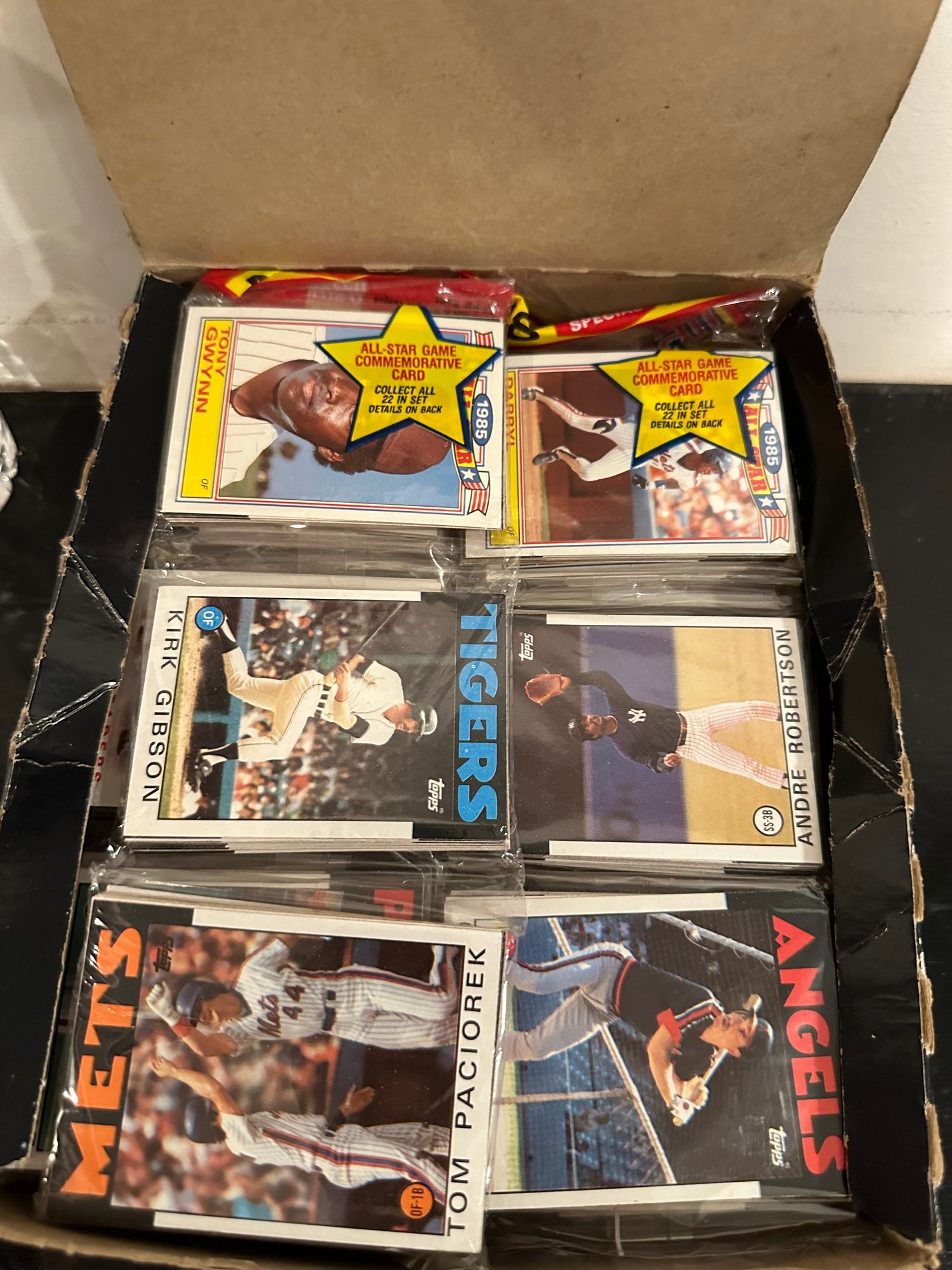 1985 Topps Baseball Rack Pack Box With Sealed Packs #31238 ...