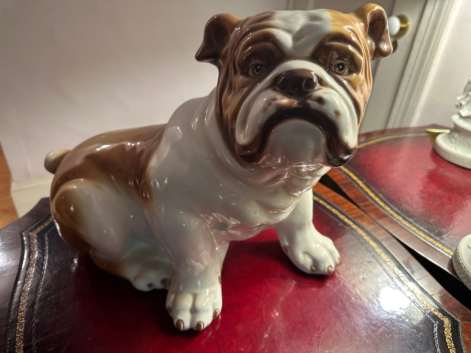 Vintage Italian Glazed Ceramic Bulldog #31621 | Auctionninja.com