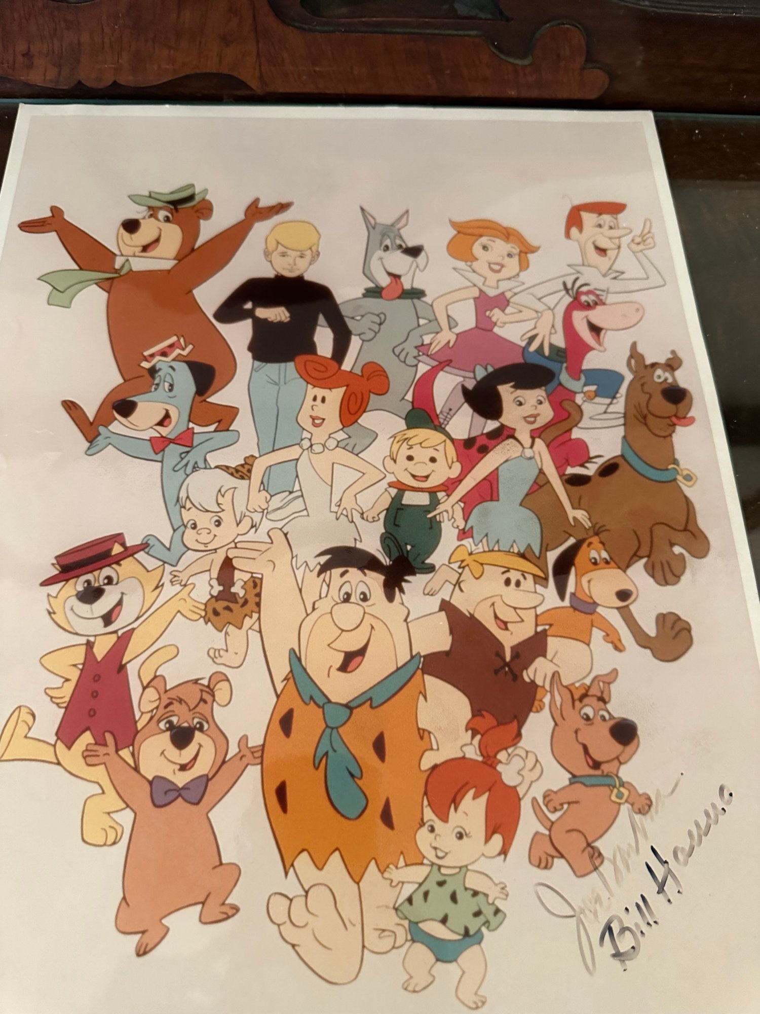 Bill Hanna & Joe Barbera - Autographed Cartoon Collage #31833 ...