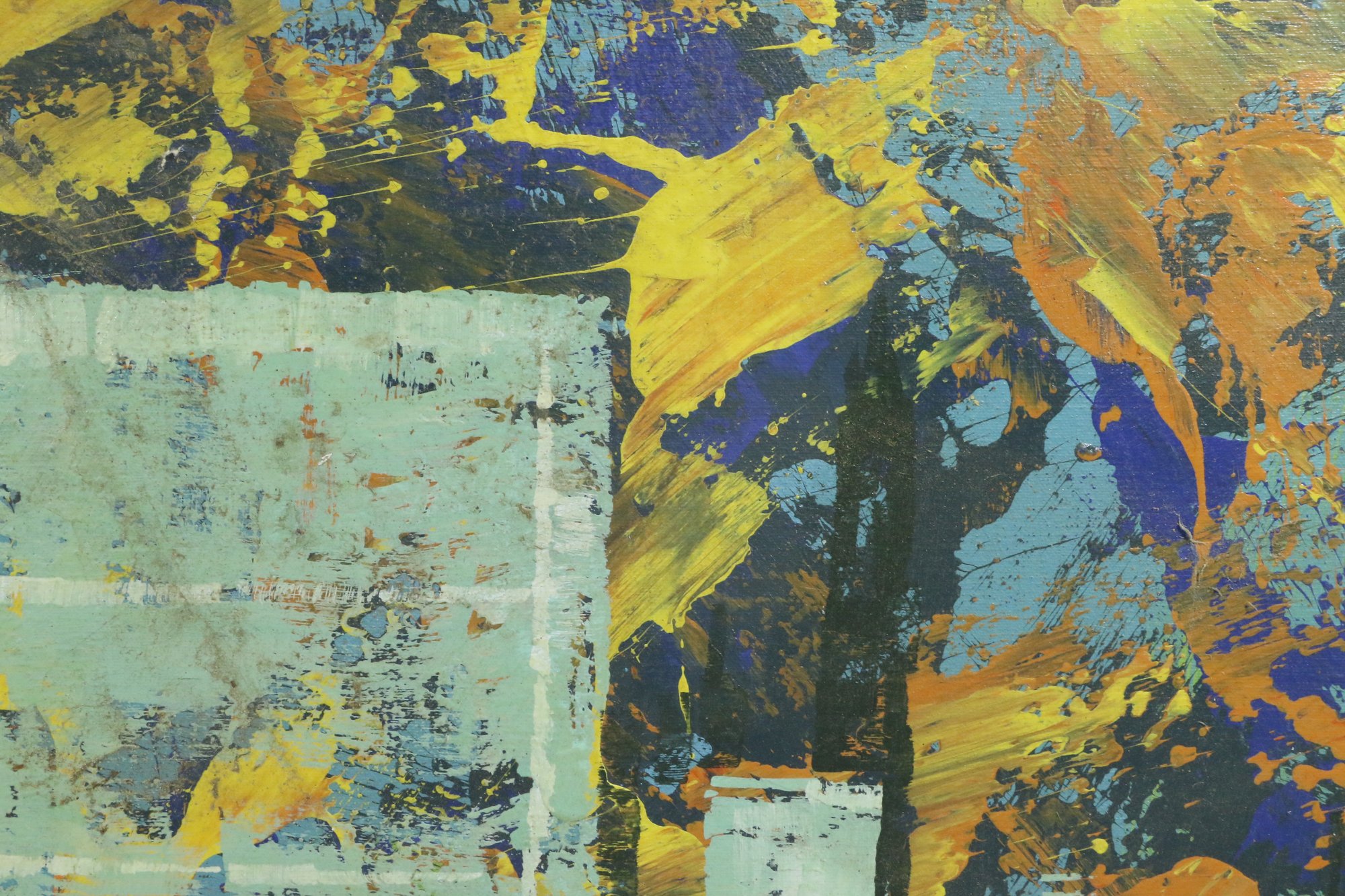 Magnus Engstrom Oil On Canvas Large Abstract Expressionism Colorful ...