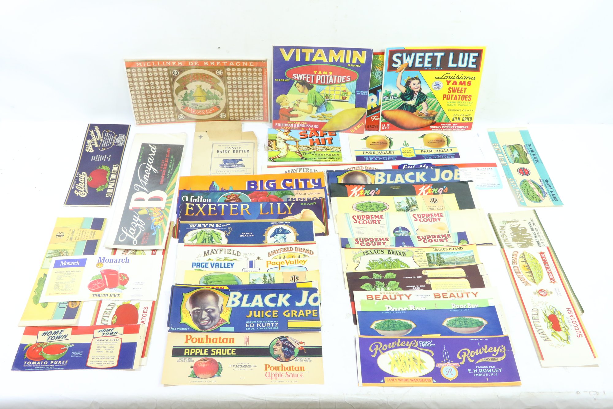 Group Of Un-Used Vintage Fruit Box Labels *View Photos For Details ...