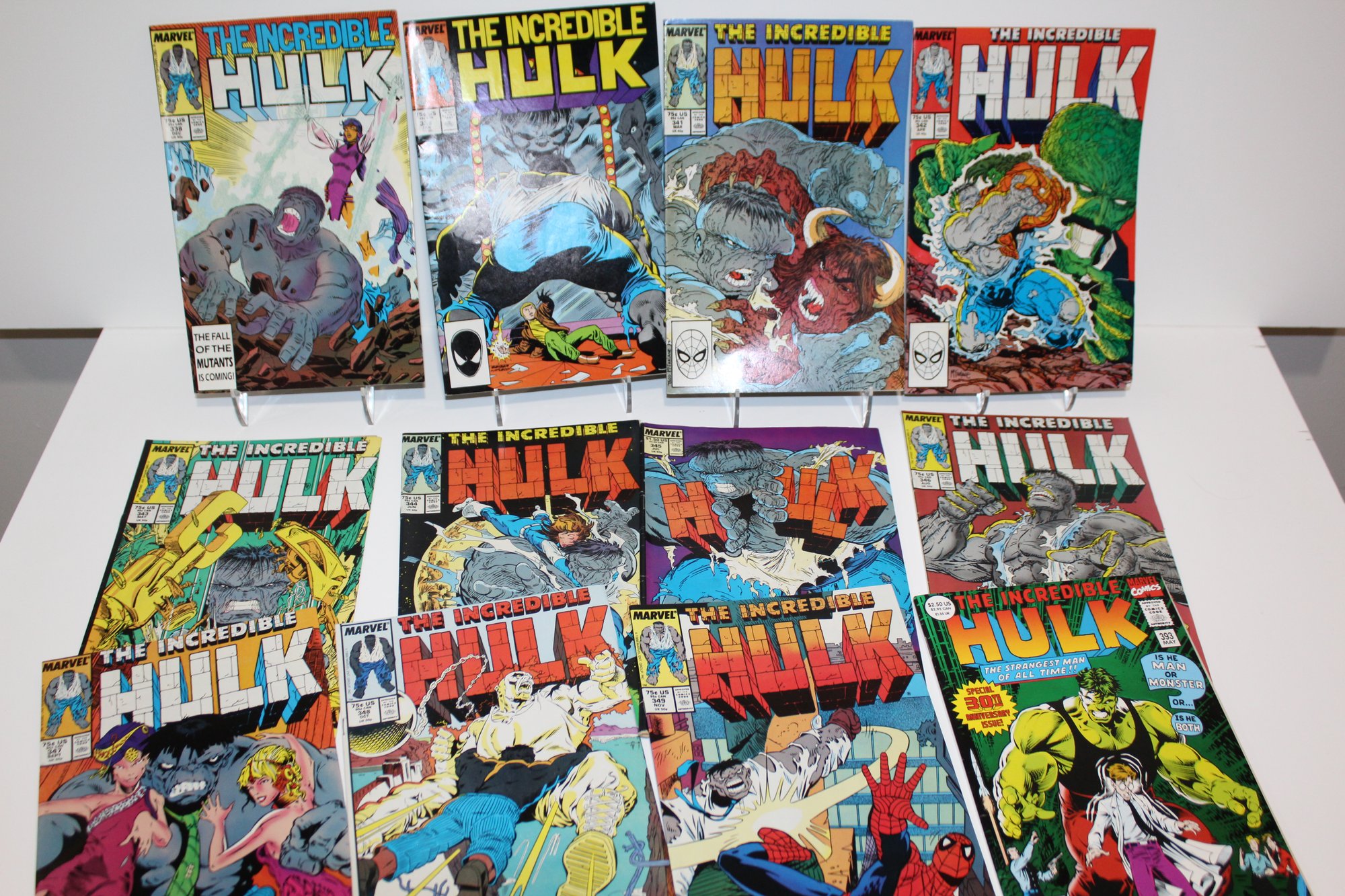 12 Great Hulk Comics - #338, #339 #341-#349 & #393 30th Anniversary ...