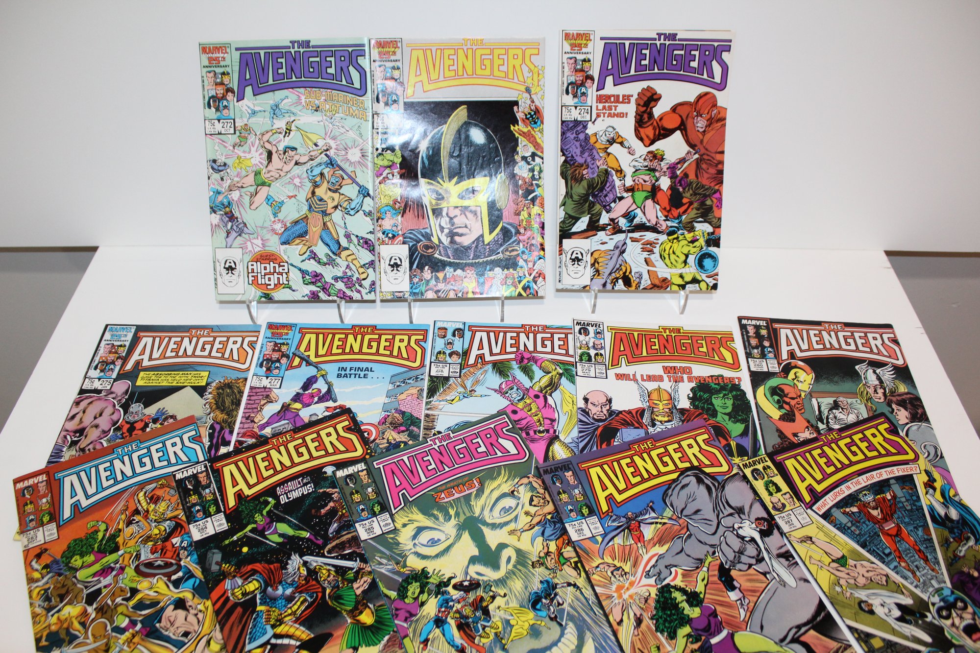 13 Comic Marvel Avengers Group- Nice Conditions - #272-275, #277-280 ...