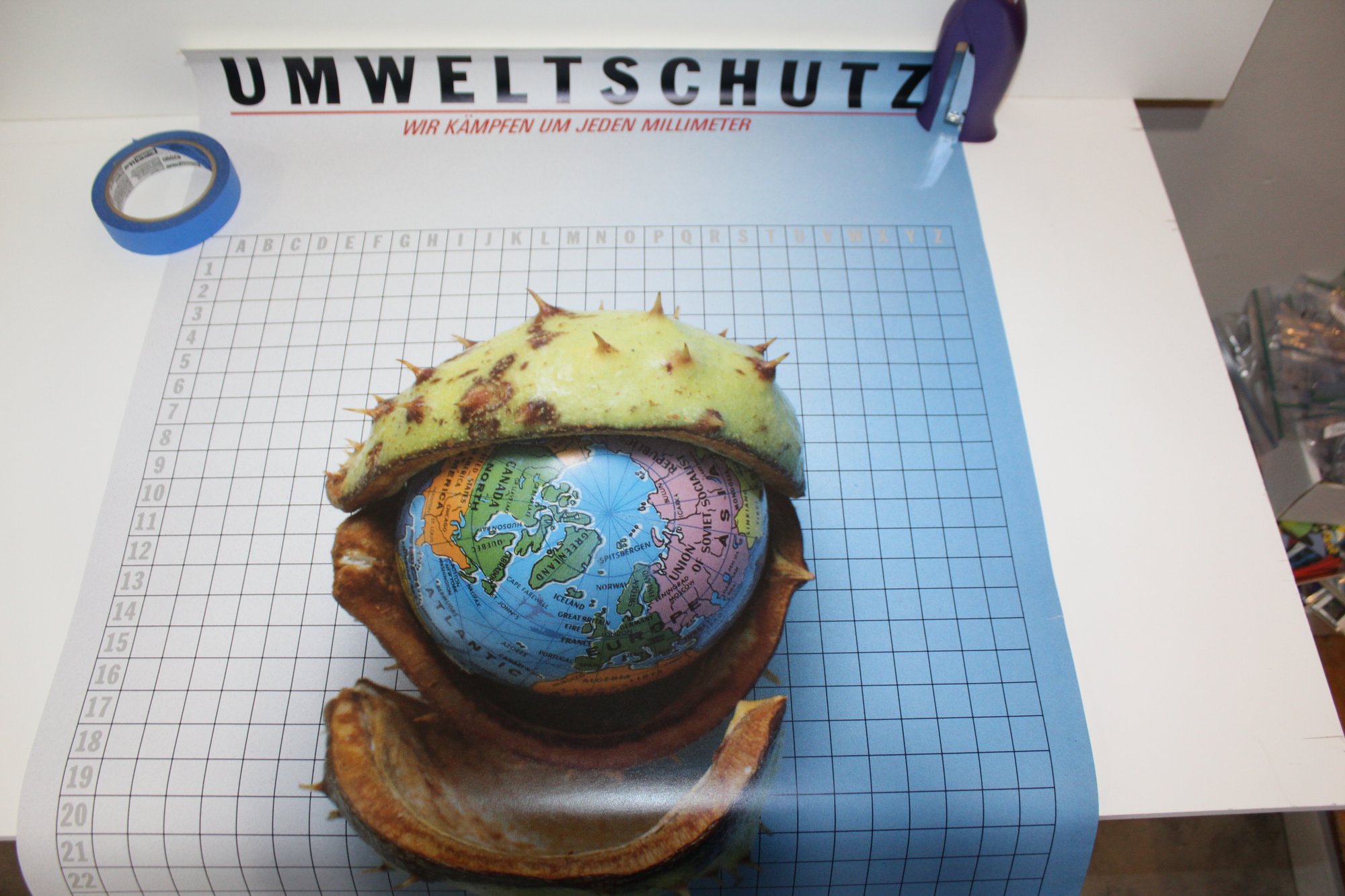 Rare German Green Party Poster 1980s - Umweltschutz -- Wir Kampfen Um ...
