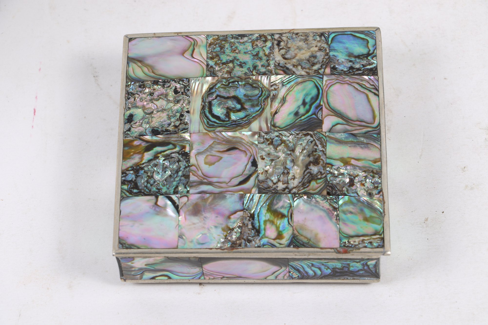 Vintage Mexican Alpaca And Abalone Shell Jewelry Box #243086 ...